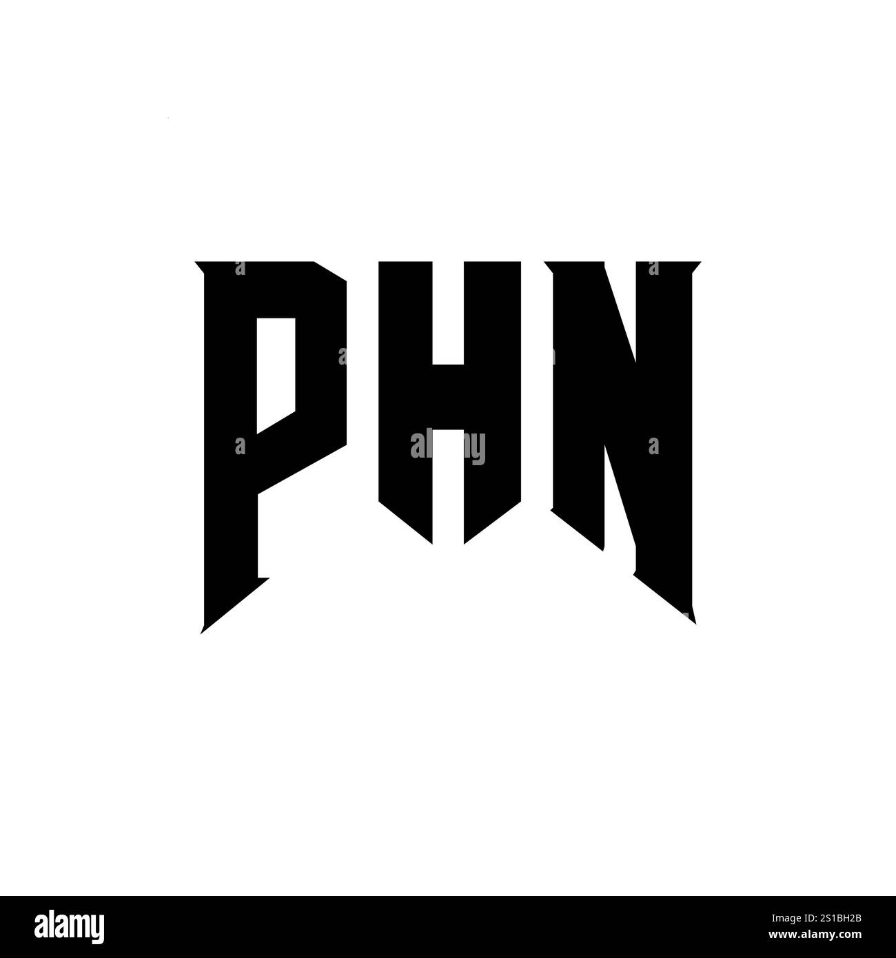 PHN letter logo design for technology company. PHN logo design black ...
