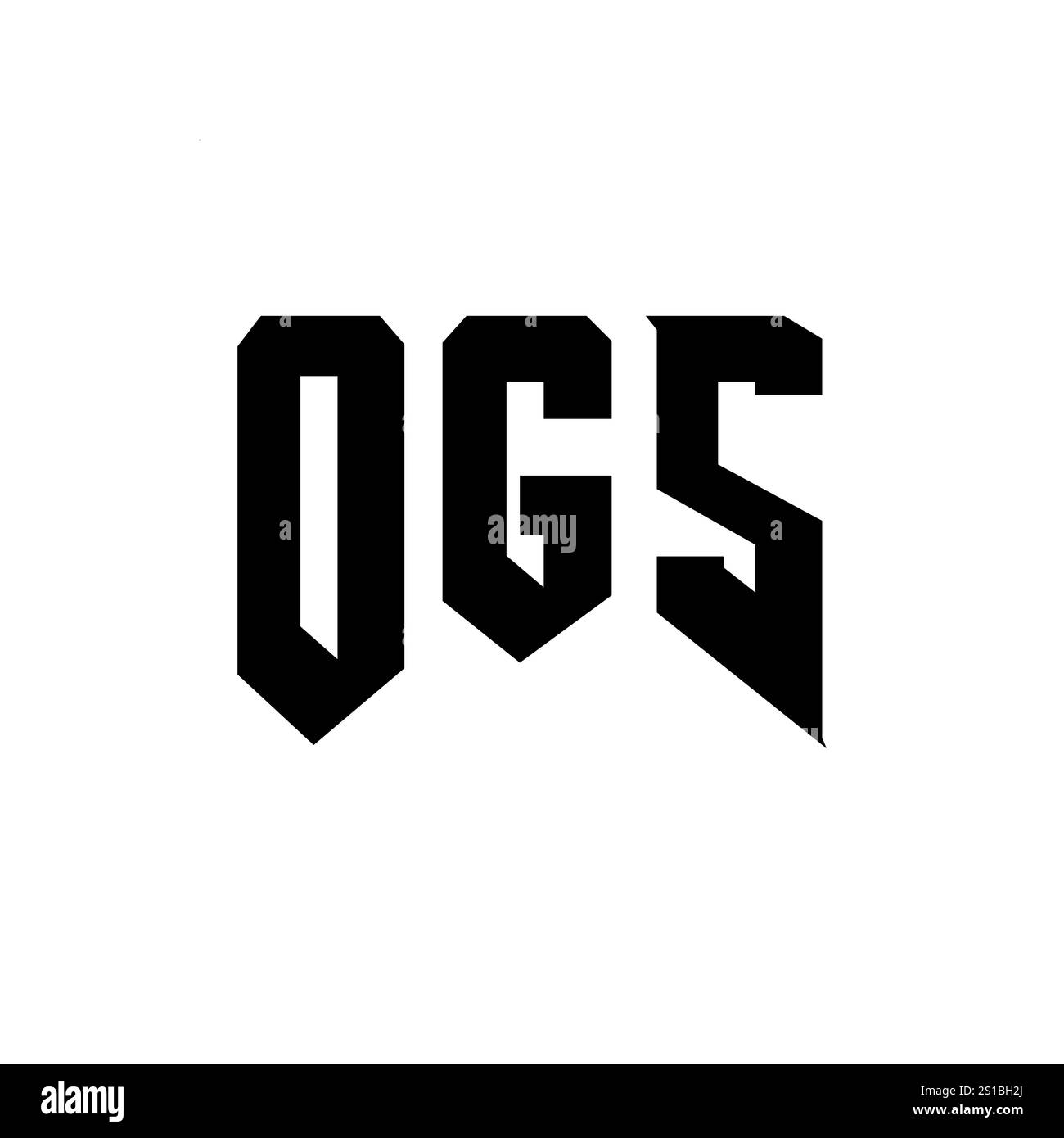 OGS letter logo design for technology company. OGS logo design black and white color combination ...