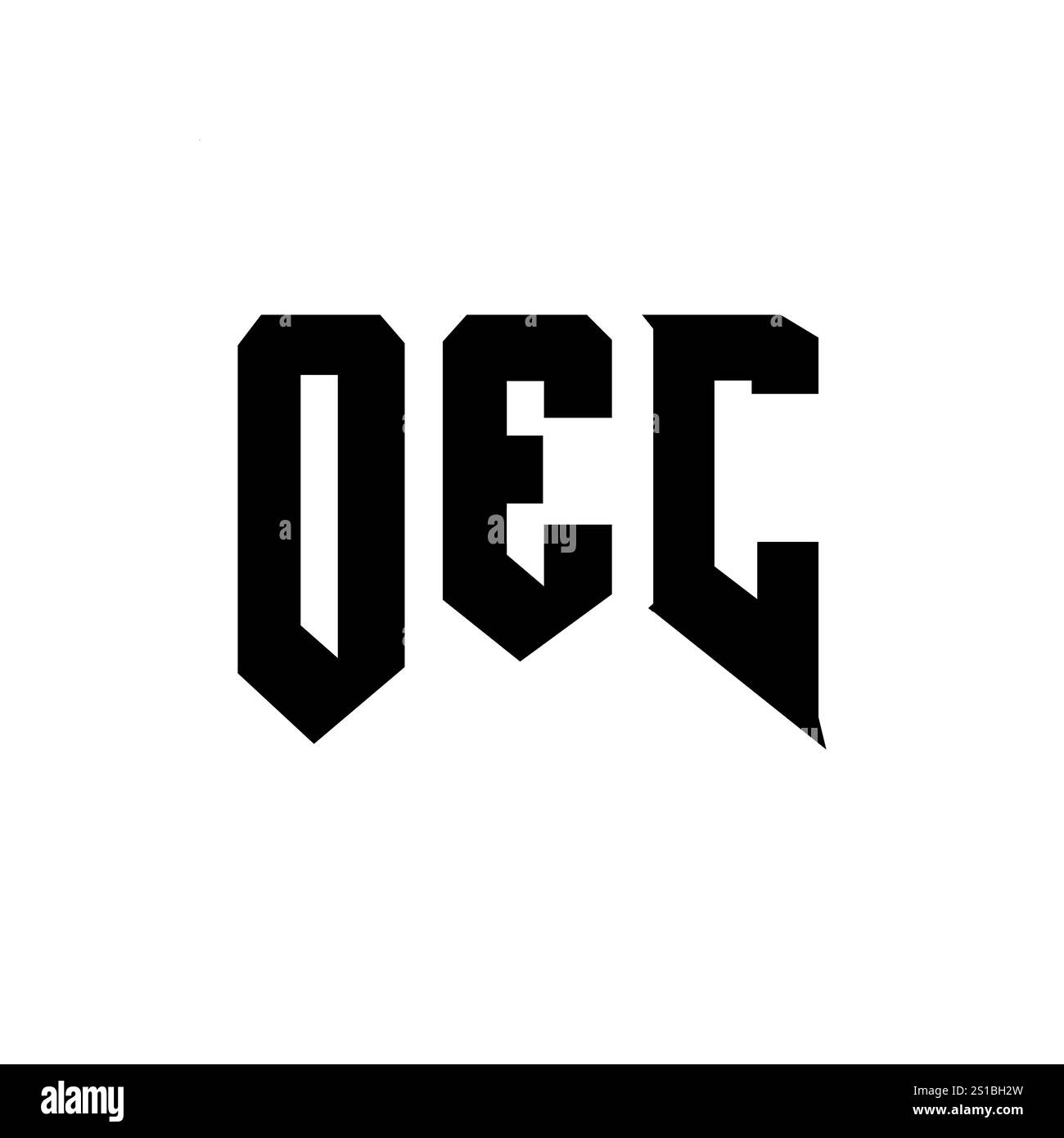 OEC letter logo design for technology company. OEC logo design black and white color combination ...