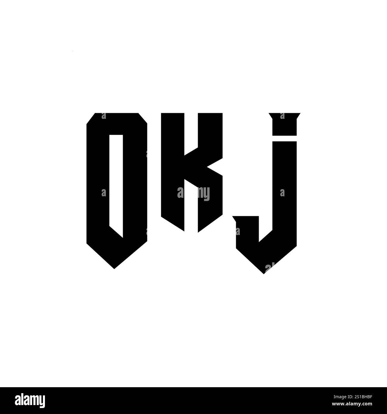OKJ letter logo design for technology company. OKJ logo design black ...
