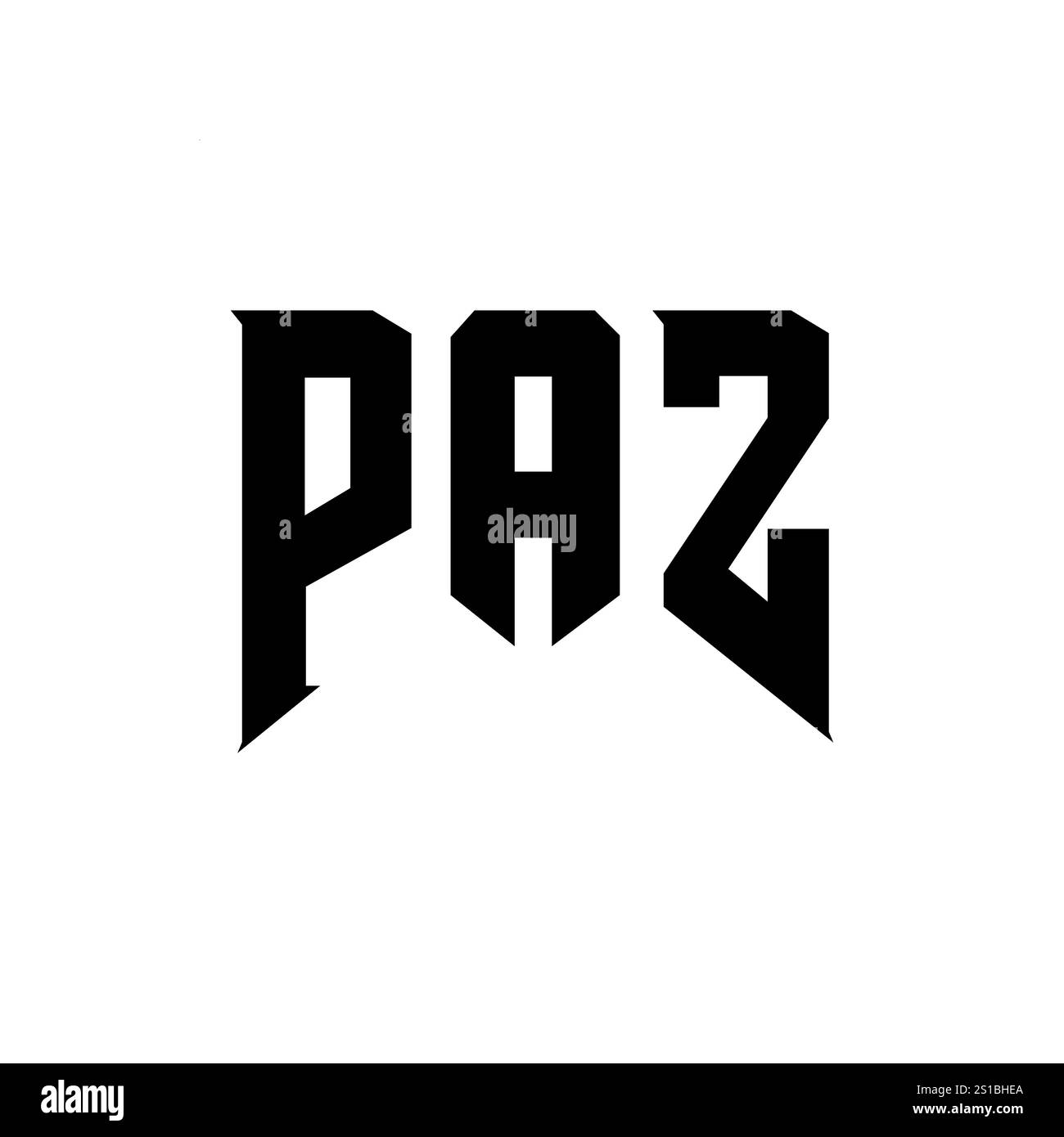 PAZ letter logo design for technology company. PAZ logo design black ...