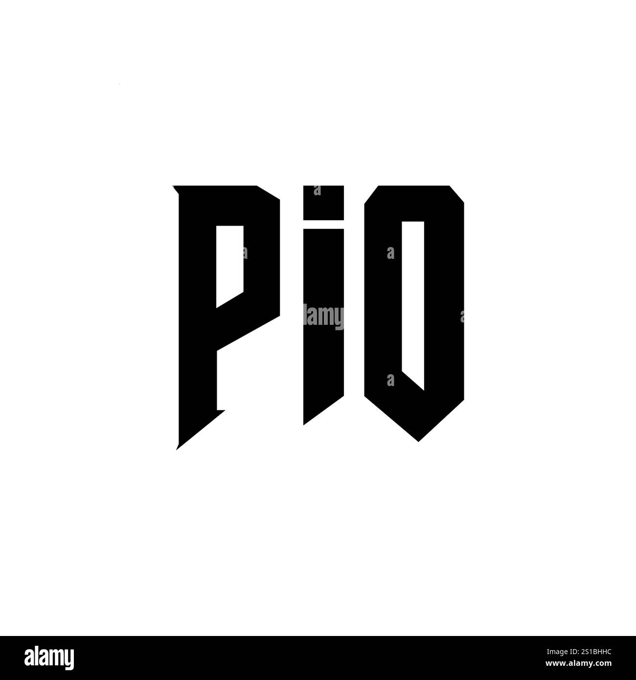 PIO letter logo design for technology company. PIO logo design black ...