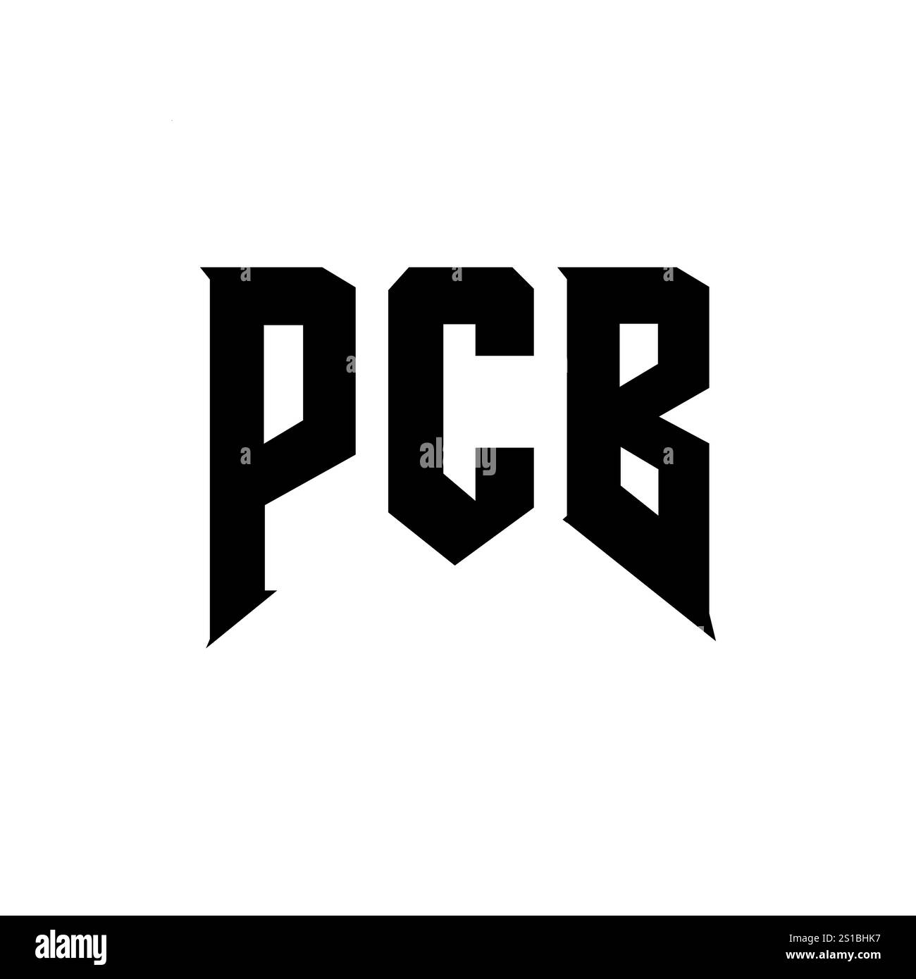PCB letter logo design for technology company. PCB logo design black ...