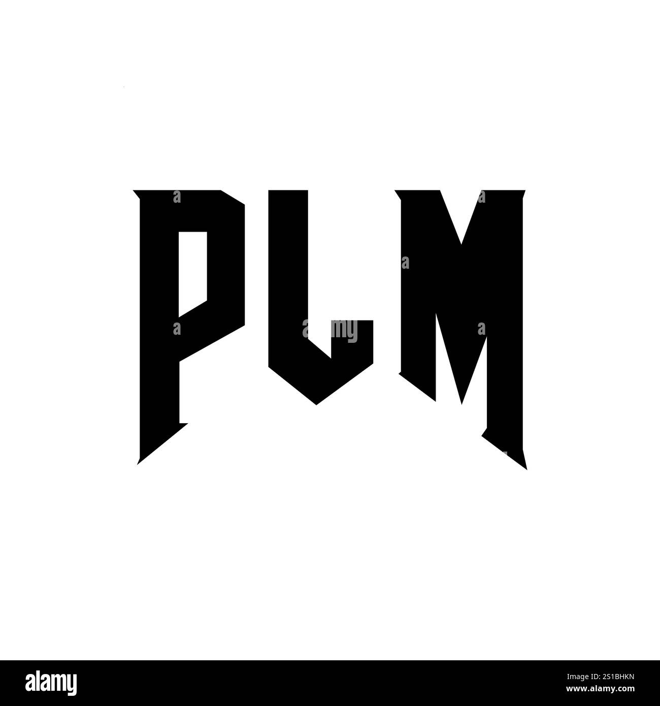 PLM letter logo design for technology company. PLM logo design black ...