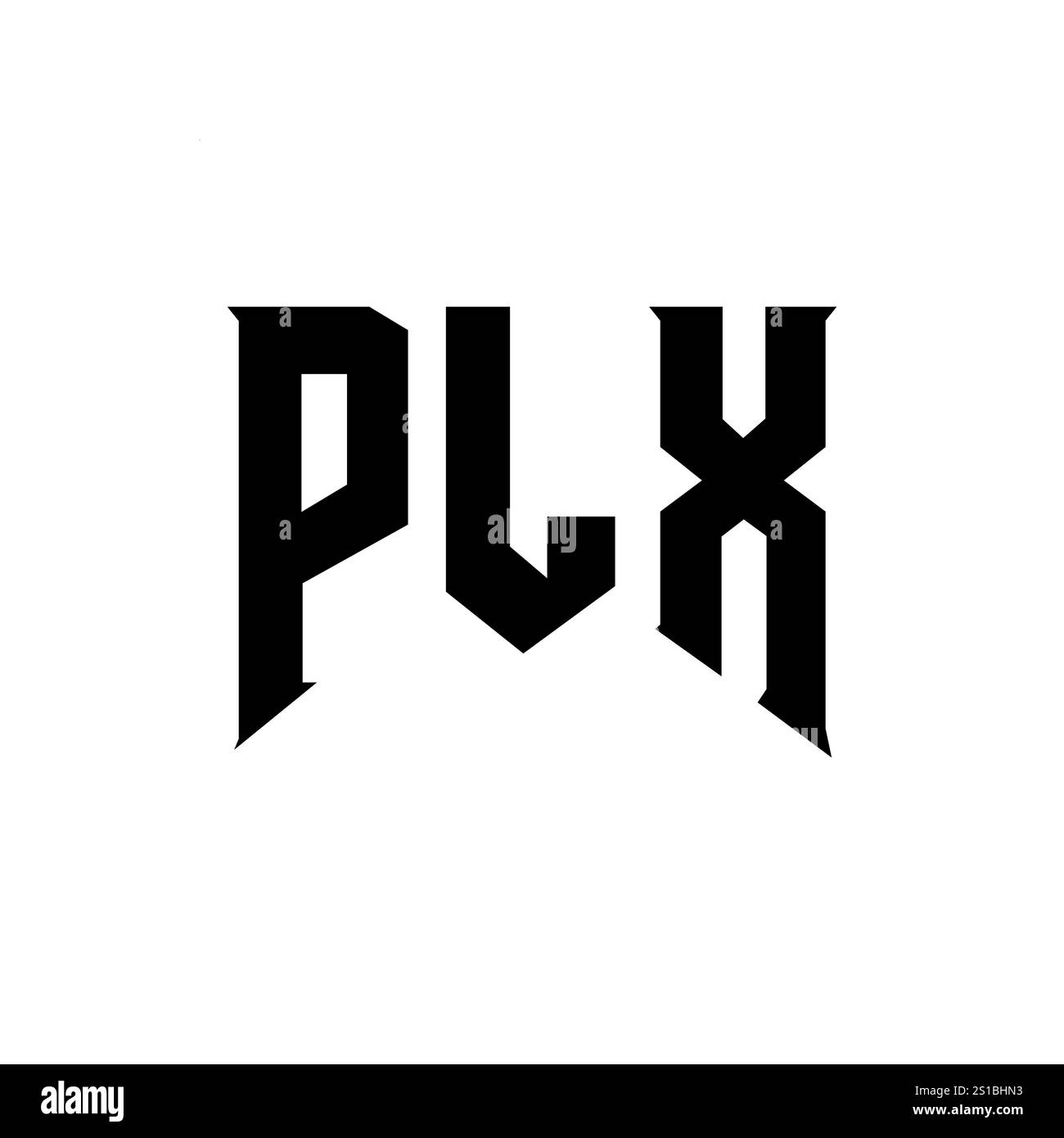PLX letter logo design for technology company. PLX logo design black and white color combination ...