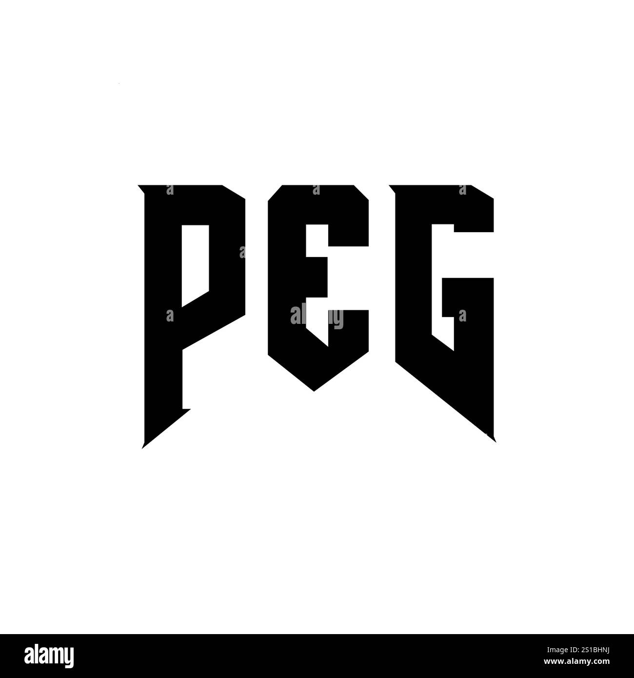 PEG letter logo design for technology company. PEG logo design black ...