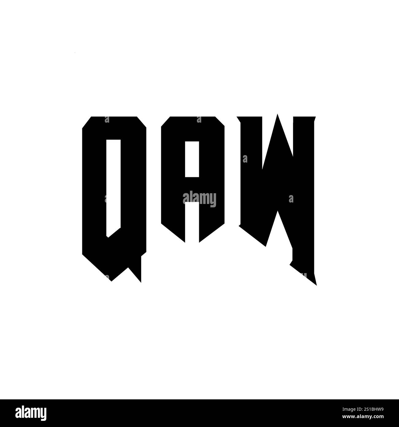 QAW letter logo design for technology company. QAW logo design black ...