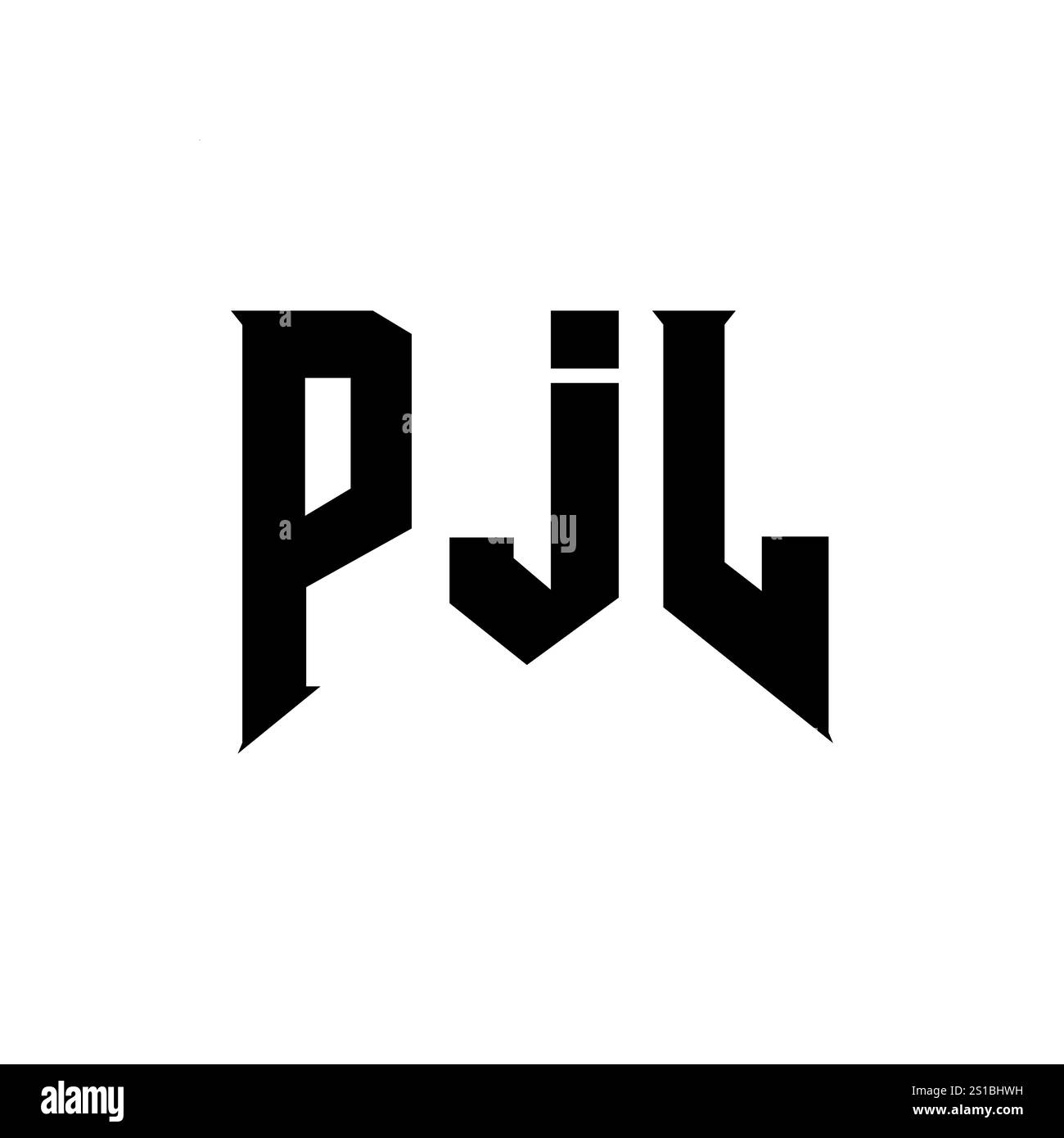PJL letter logo design for technology company. PJL logo design black ...