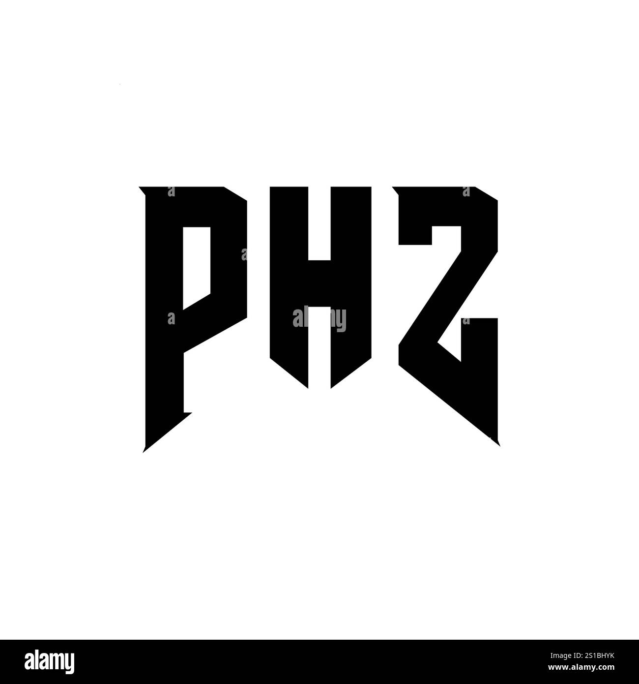 PHZ letter logo design for technology company. PHZ logo design black ...