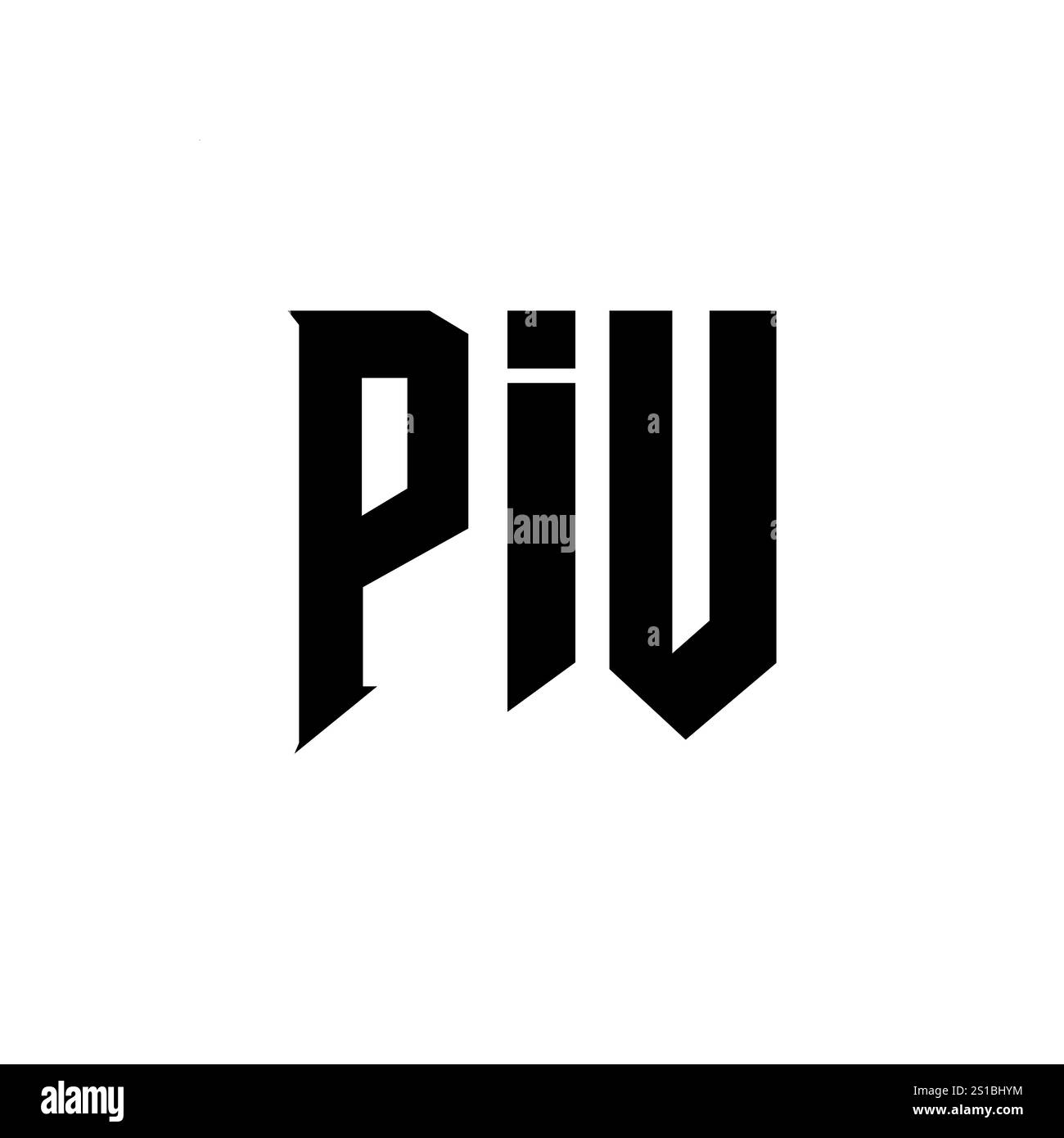 PIU letter logo design for technology company. PIU logo design black ...