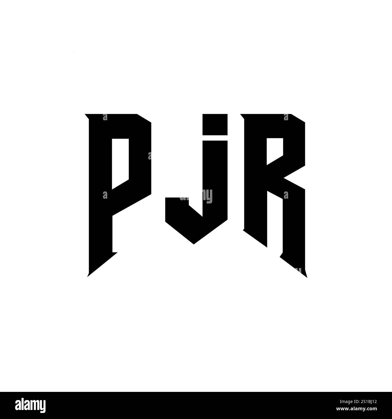 PJR letter logo design for technology company. PJR logo design black ...