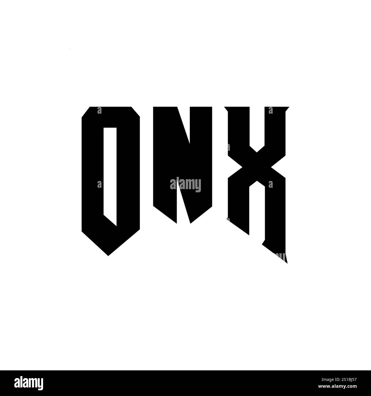 ONX letter logo design for technology company. ONX logo design black and white color combination ...