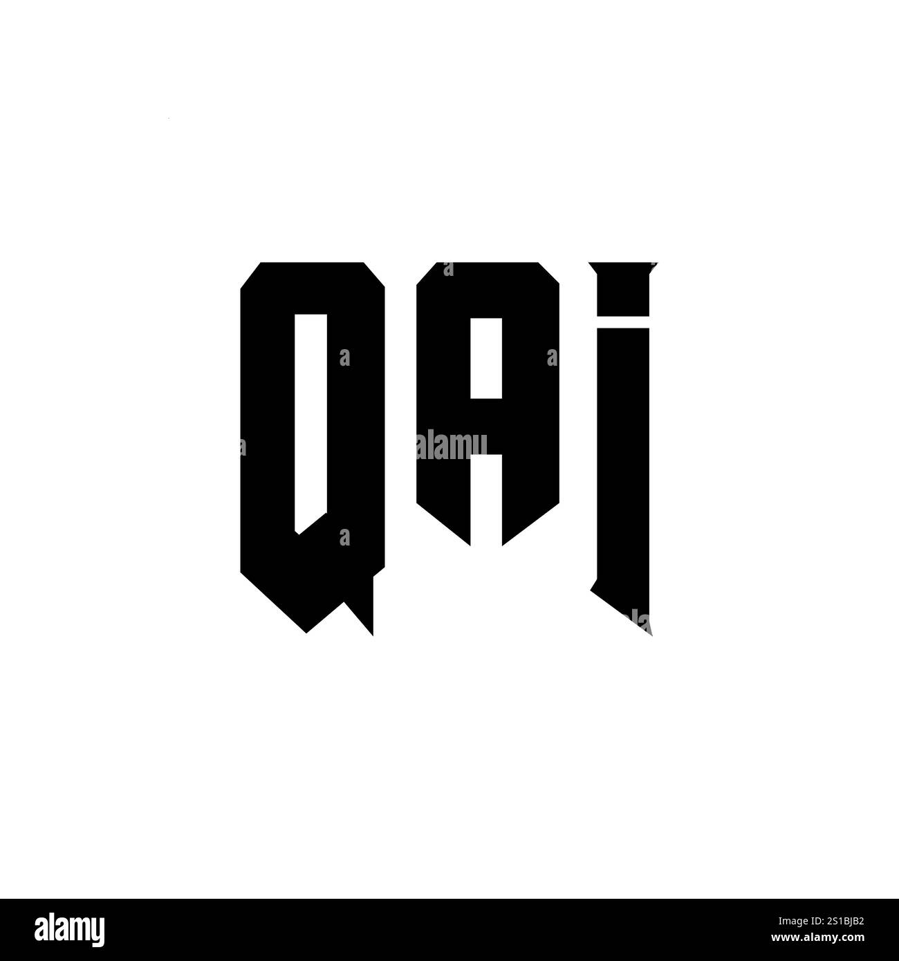 QAI letter logo design for technology company. QAI logo design black ...