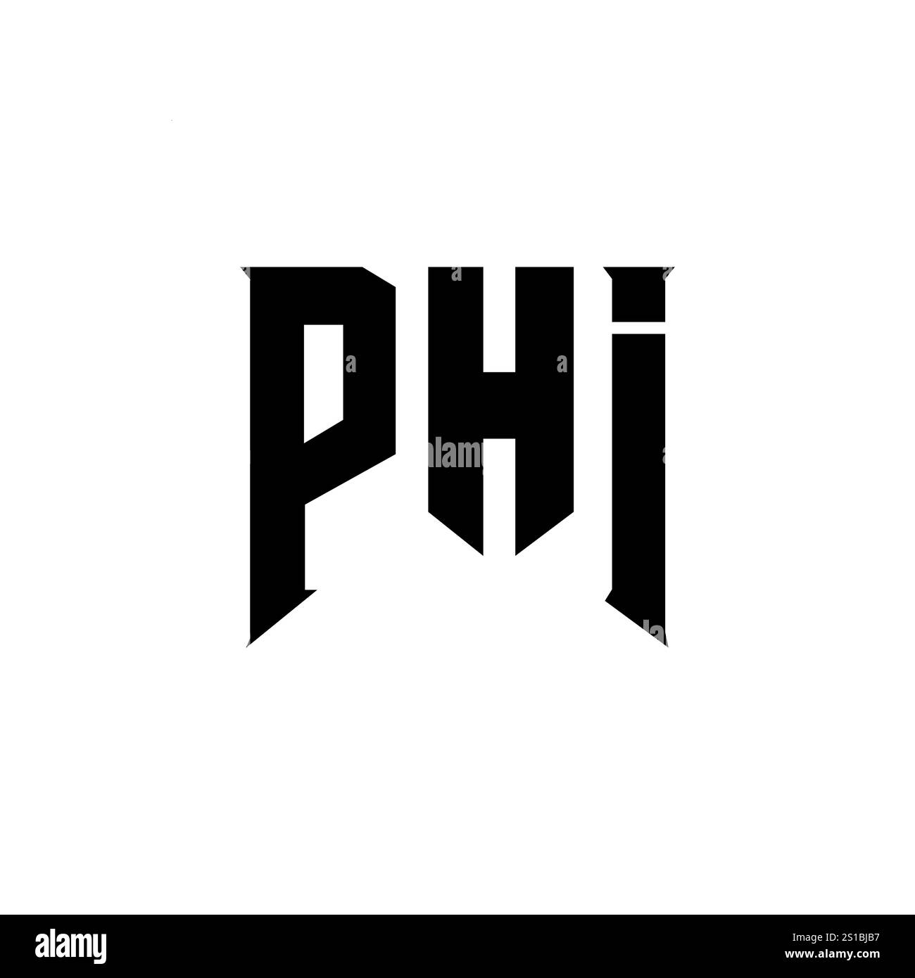 PHI letter logo design for technology company. PHI logo design black ...