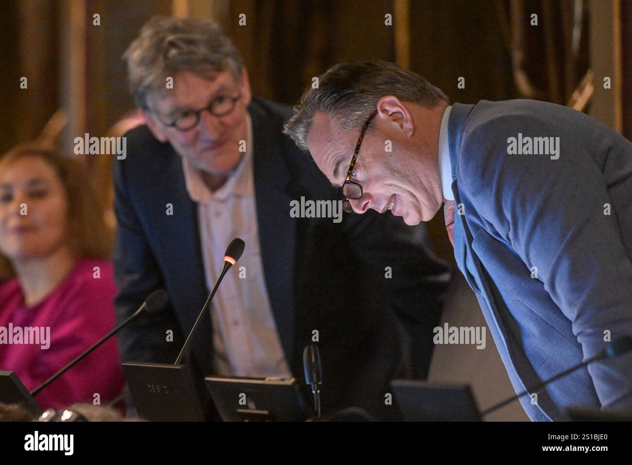 Antwerp, Belgium. 02nd Jan, 2025. Vooruit's Patrick Janssens and ...