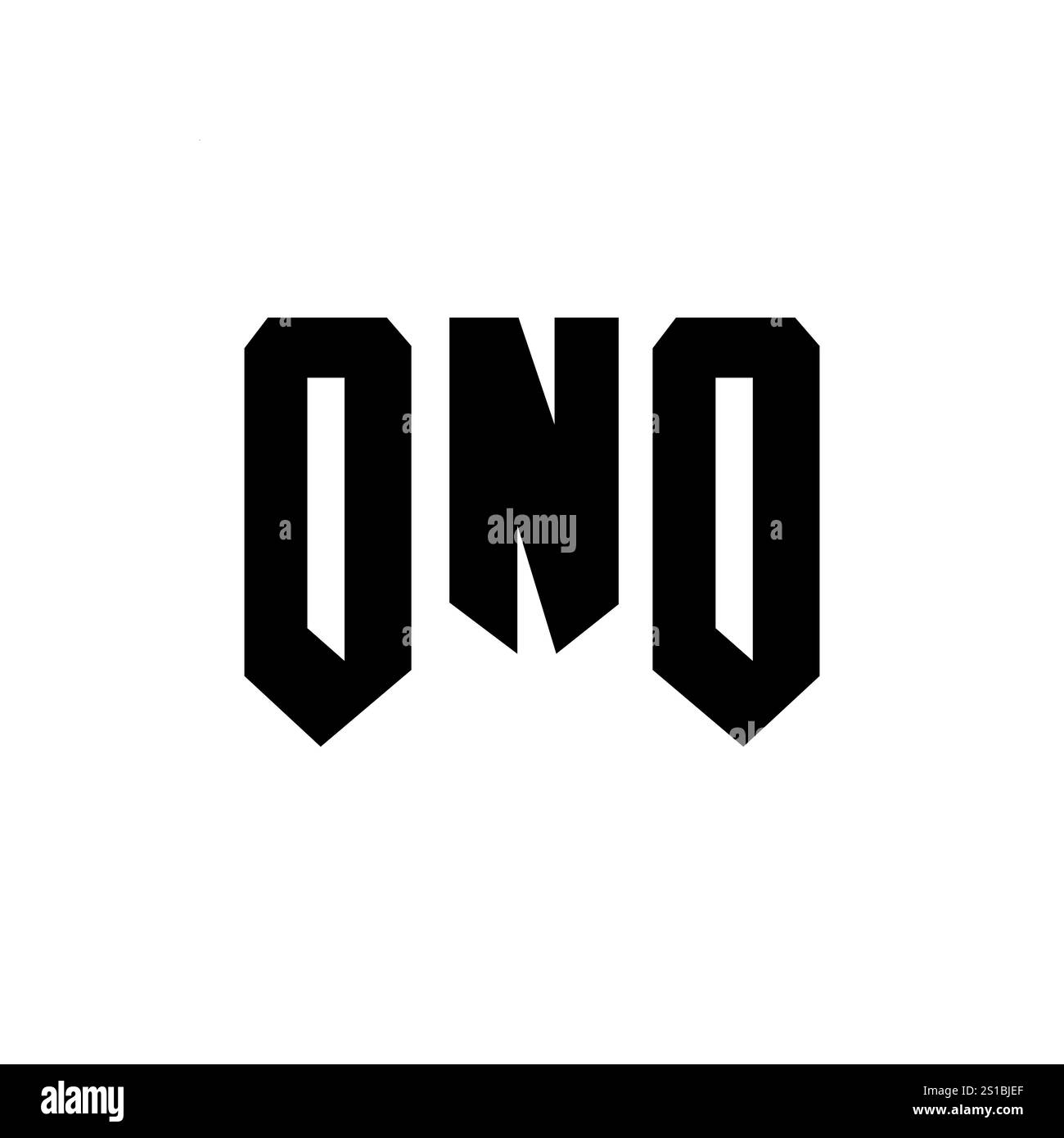ONO letter logo design for technology company. ONO logo design black and white color combination ...