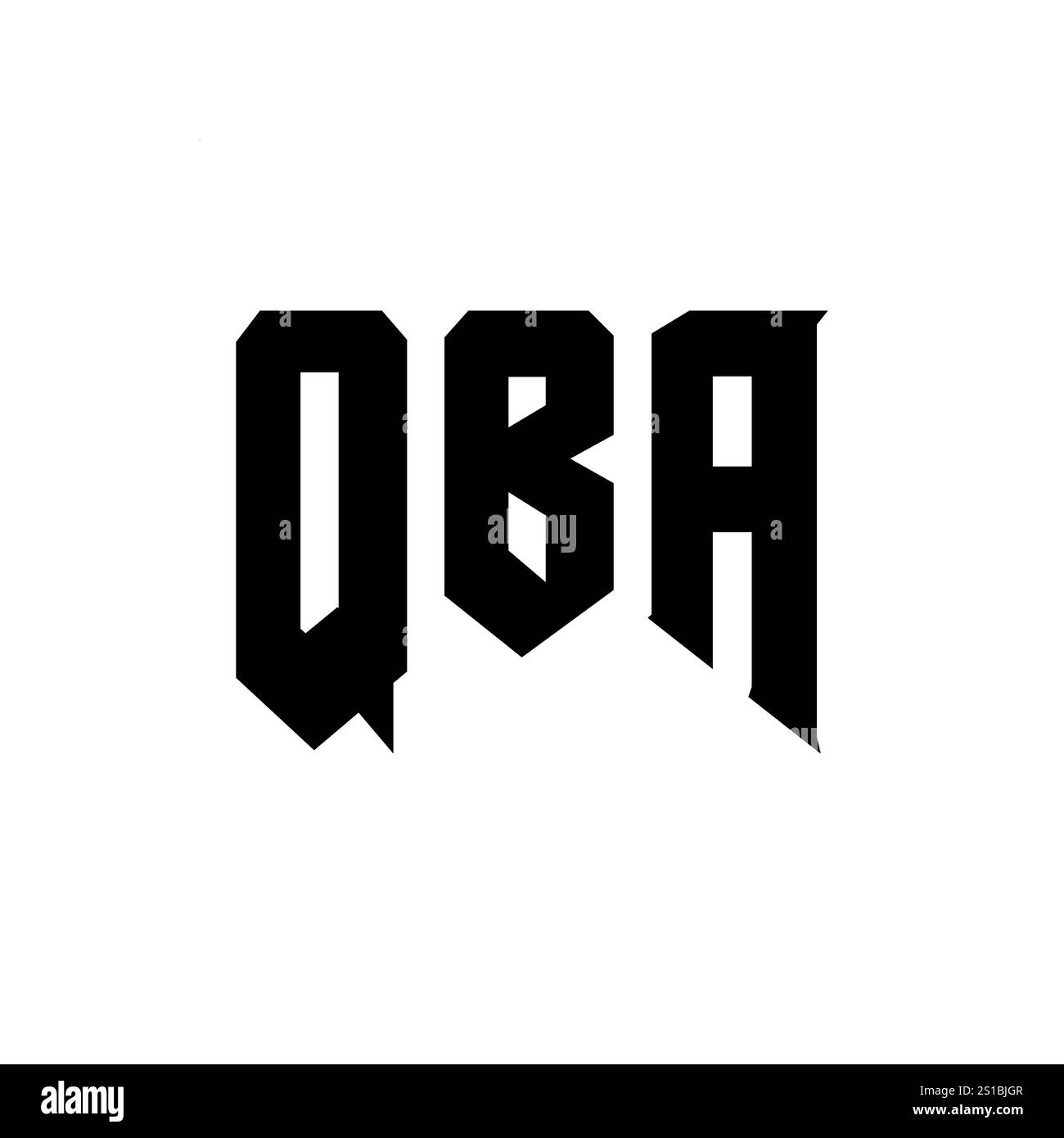 QBA letter logo design for technology company. QBA logo design black ...