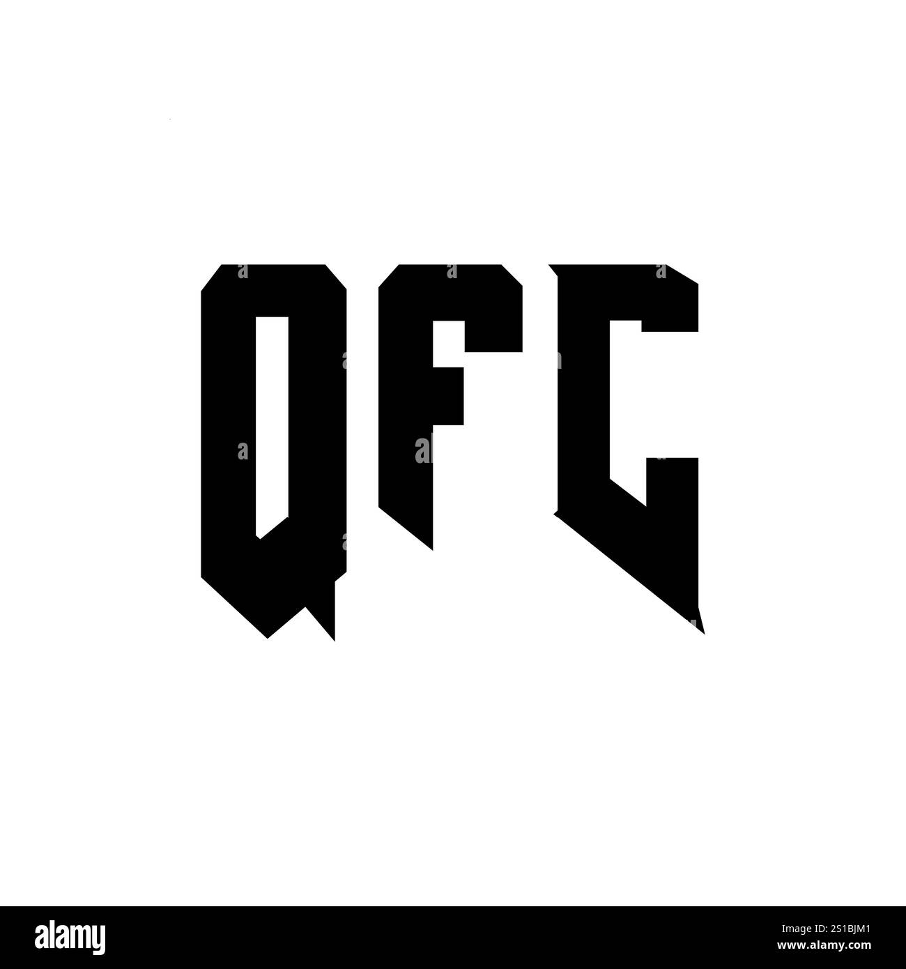 QFC letter logo design for technology company. QFC logo design black ...