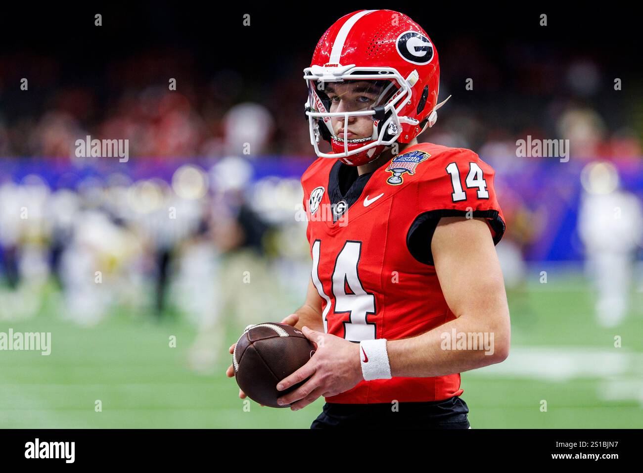New Orleans, Louisiana, USA. 02nd Jan, 2025. Georgia quarterback Gunner ...
