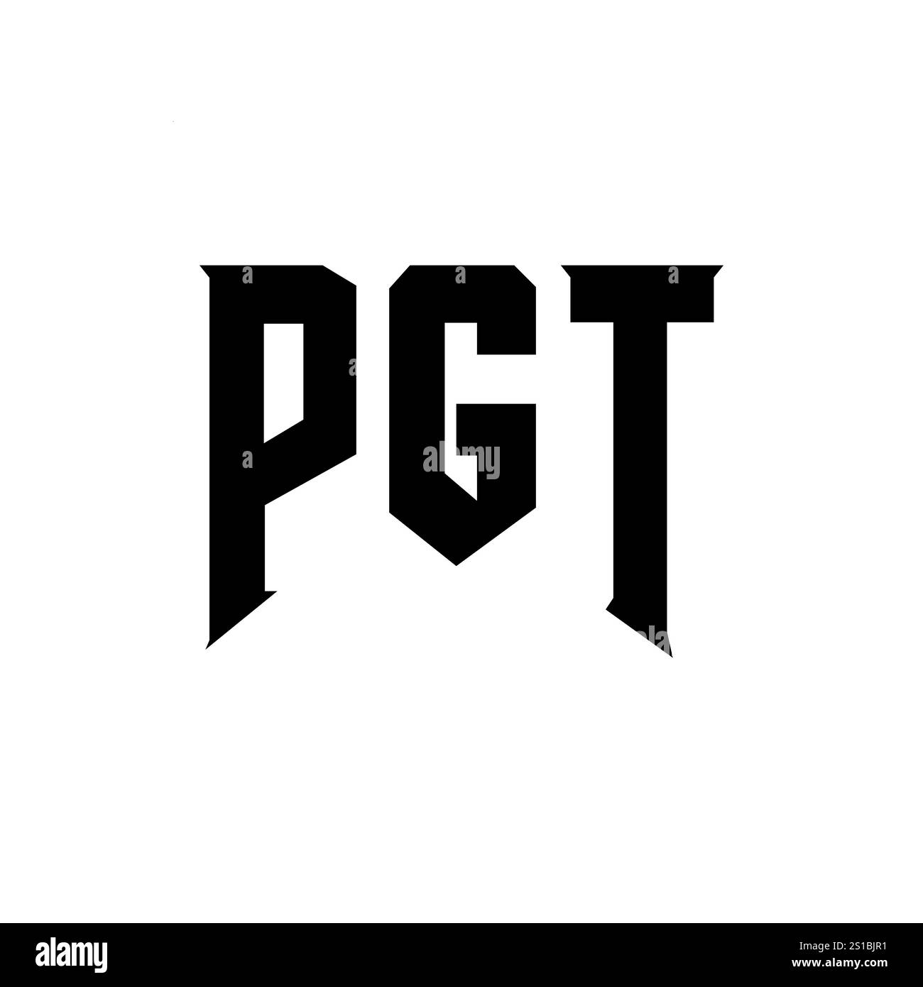 PGT letter logo design for technology company. PGT logo design black and white color combination ...