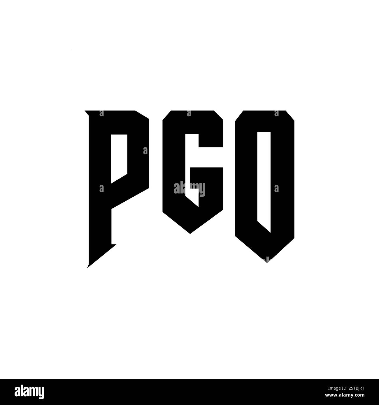 PGO letter logo design for technology company. PGO logo design black ...