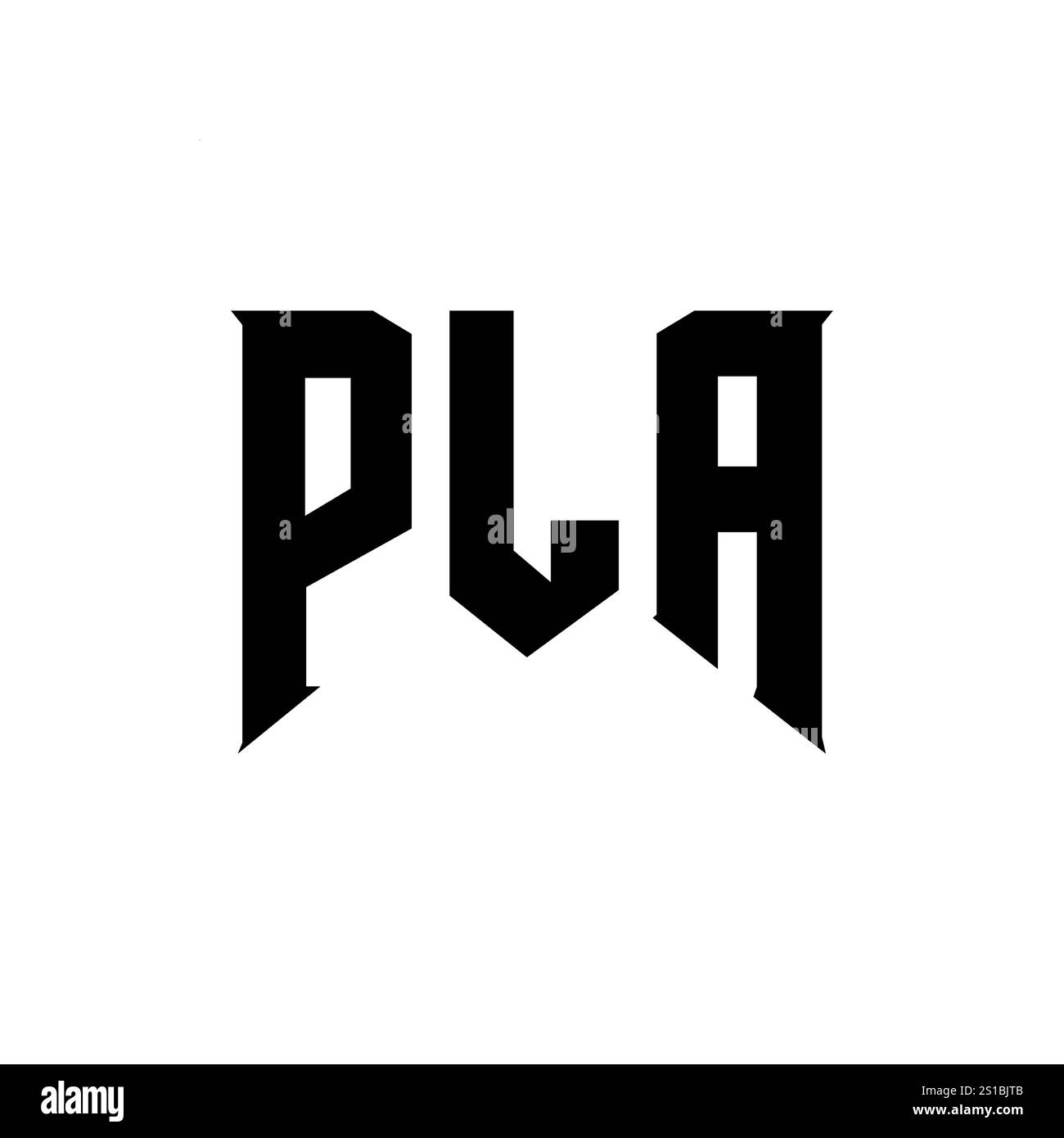 PLA letter logo design for technology company. PLA logo design black ...
