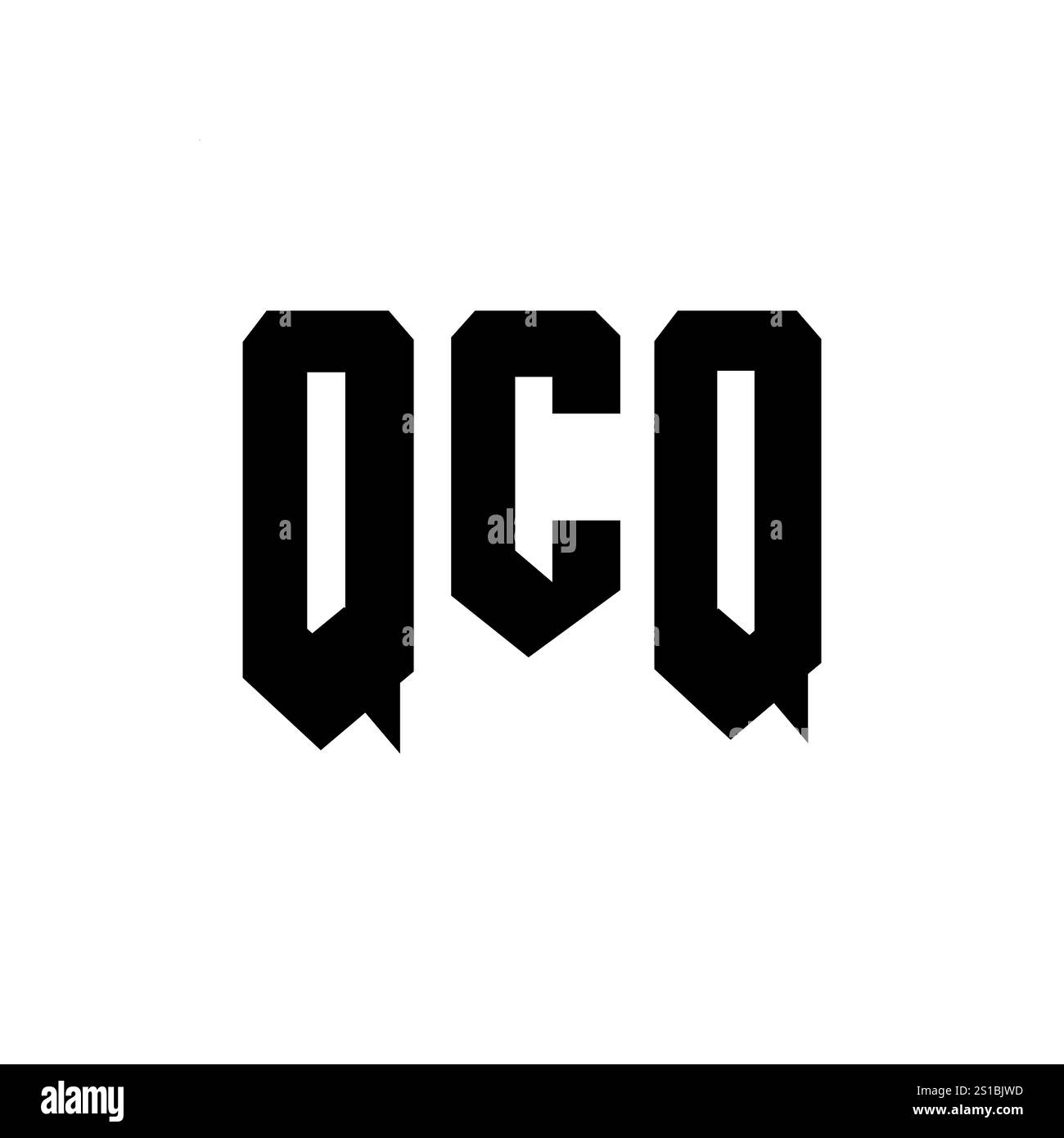 QCQ letter logo design for technology company. QCQ logo design black ...