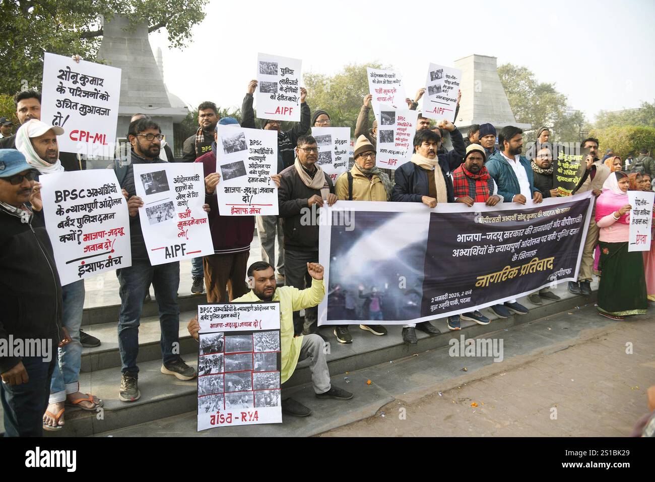 India. 02nd Jan, 2025. PATNA, INDIA - JANUARY 2: Several organizations ...