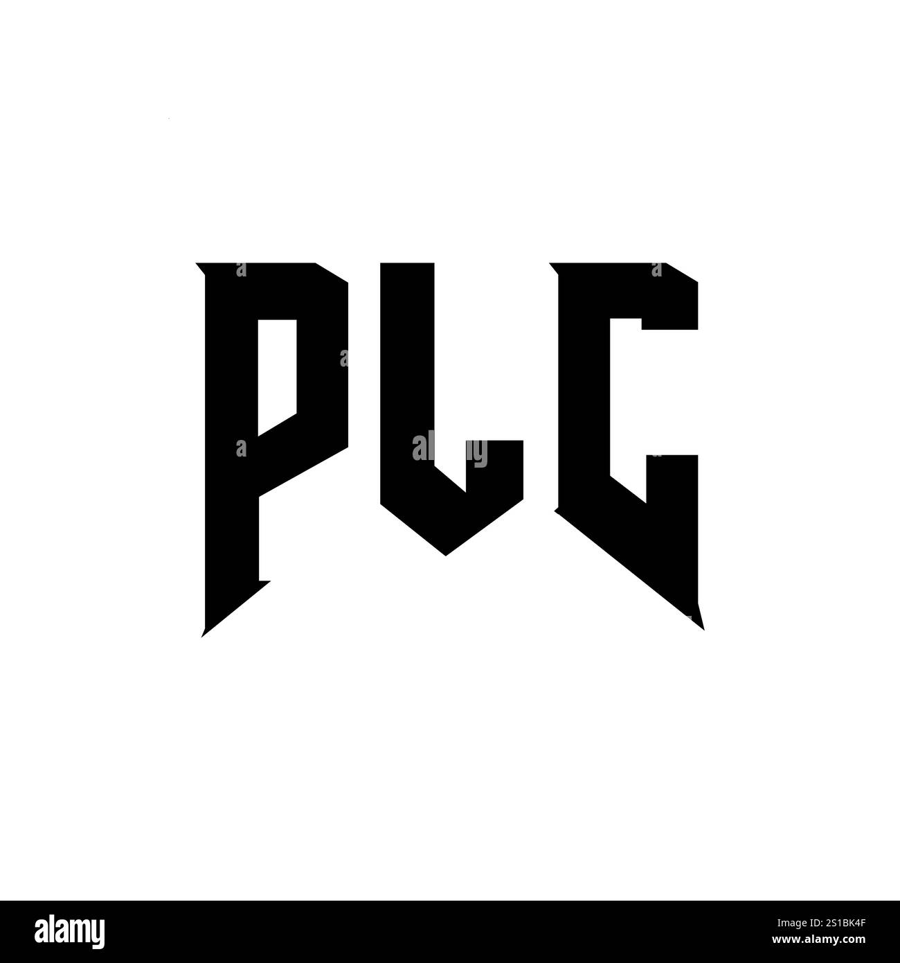 PLC letter logo design for technology company. PLC logo design black ...