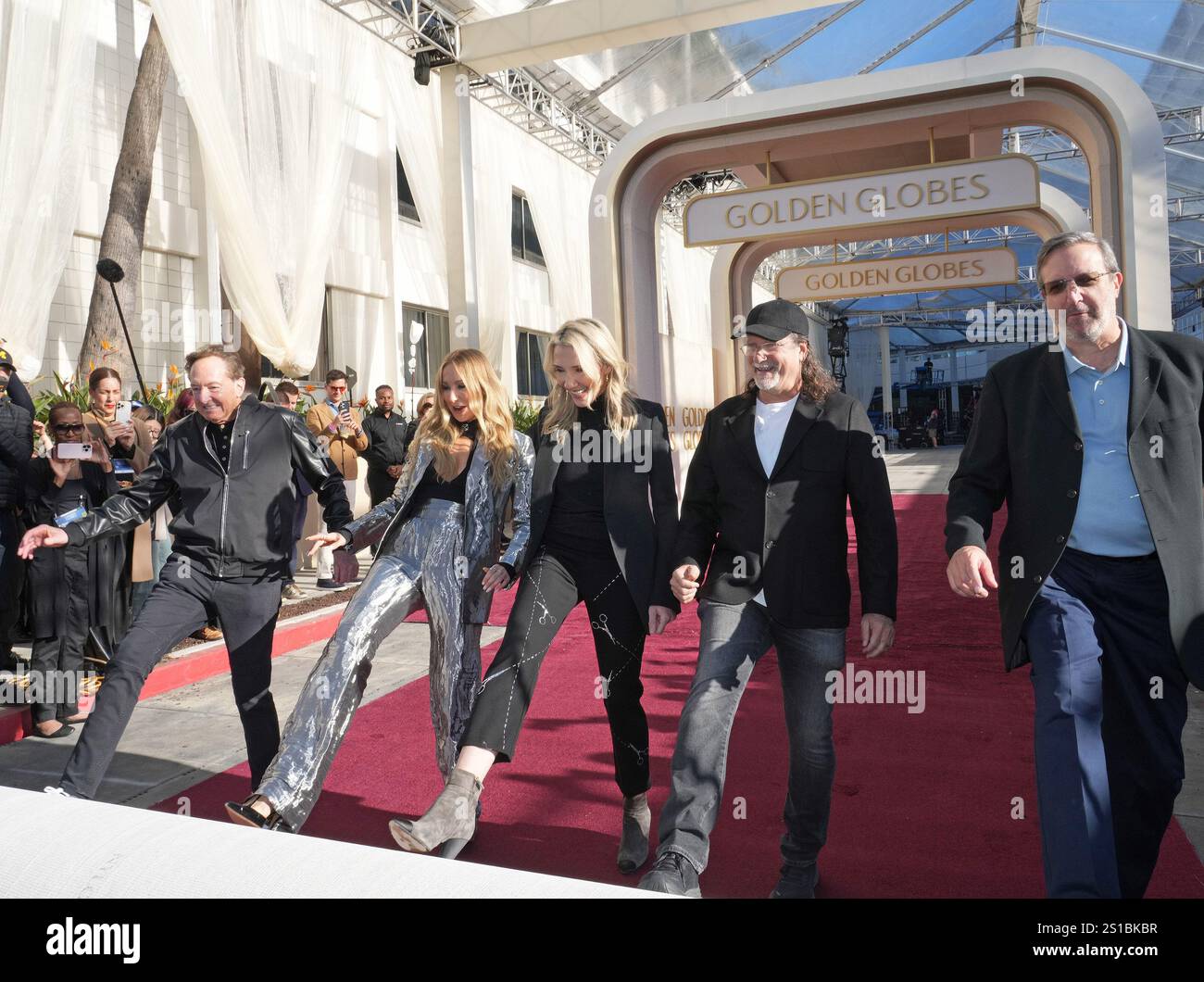Los Angeles, USA. 02nd Jan, 2025. (L-R) Barry Adelman, Nikki Glaser ...