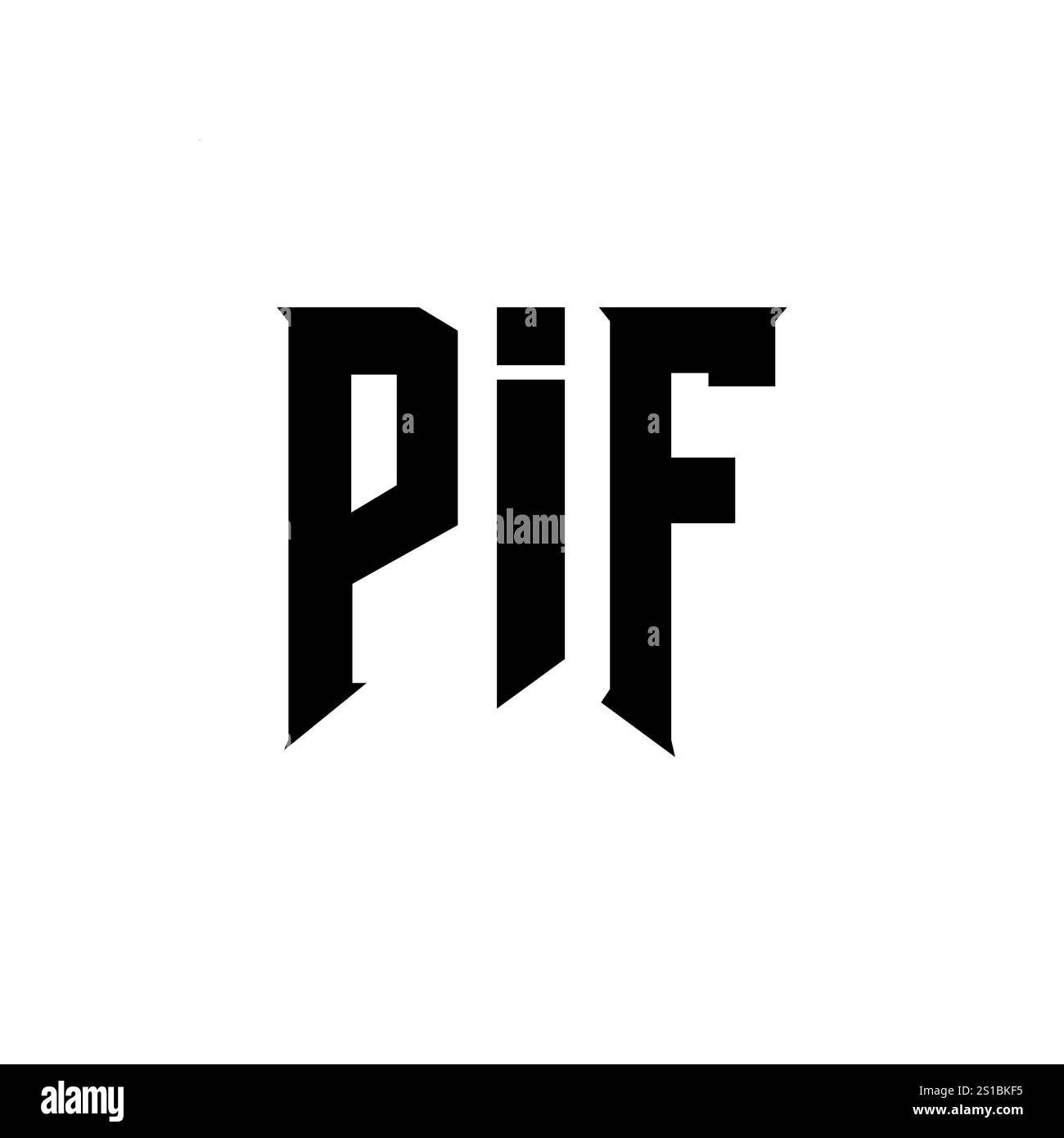 PIF letter logo design for technology company. PIF logo design black ...