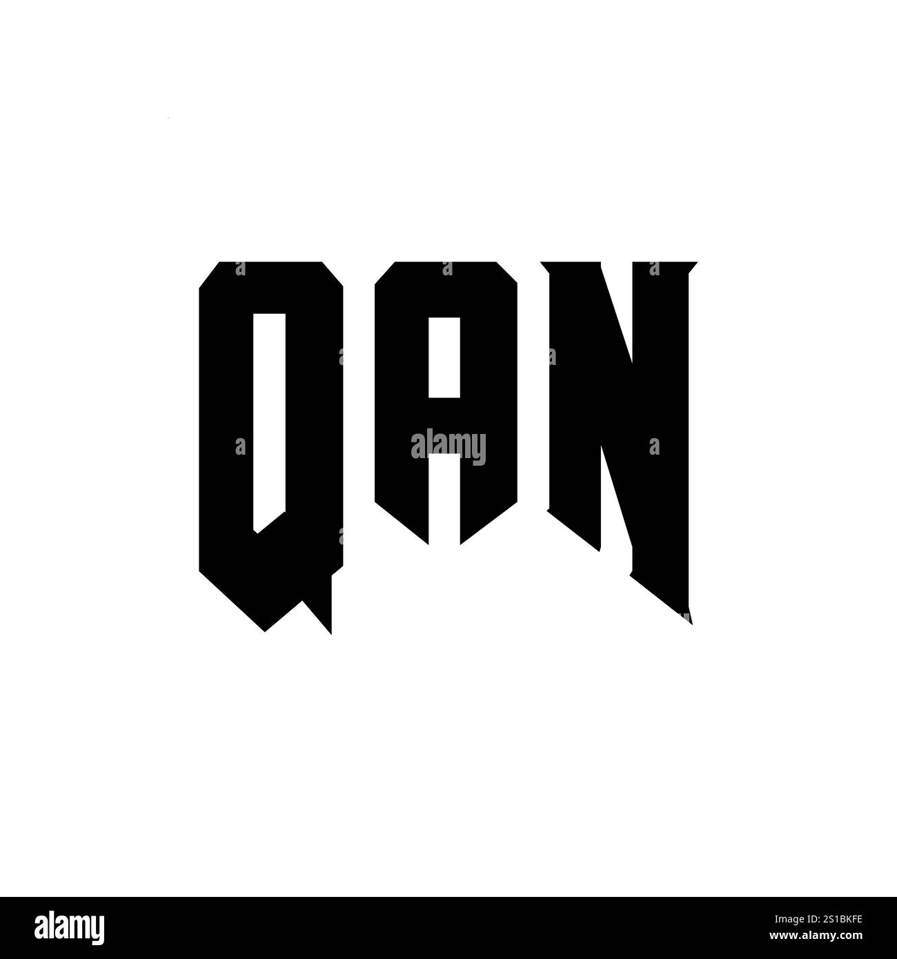 QAN letter logo design for technology company. QAN logo design black ...