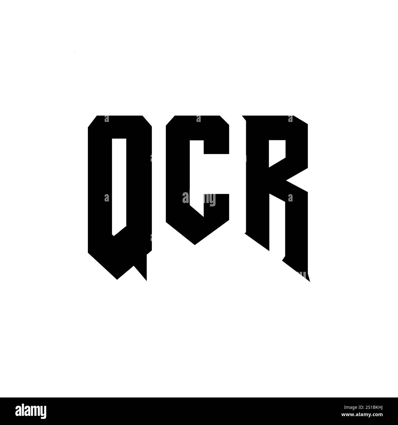 QCR letter logo design for technology company. QCR logo design black ...