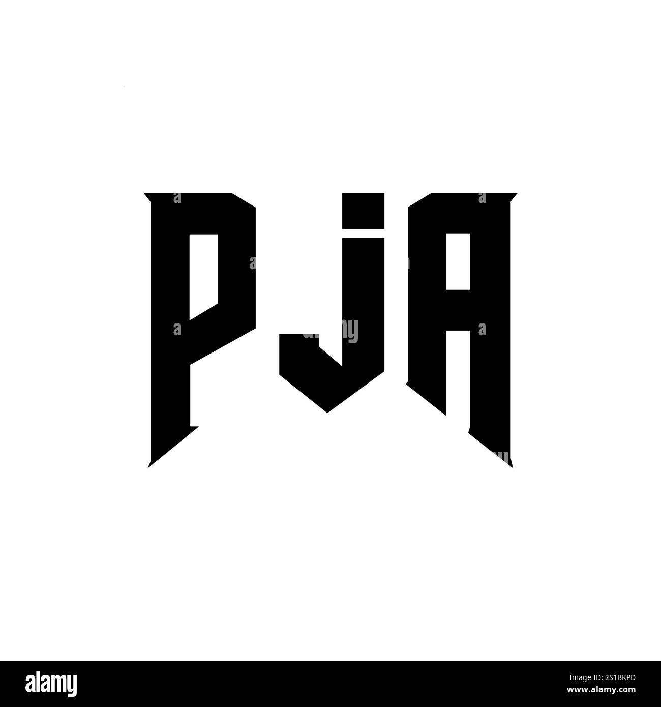 PJA letter logo design for technology company. PJA logo design black ...