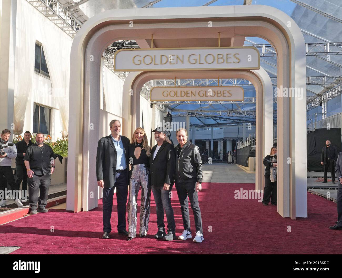 (L-R) Ricky Kirshner, Nikki Glaser, Glenn Weiss and Barry Adelman at ...