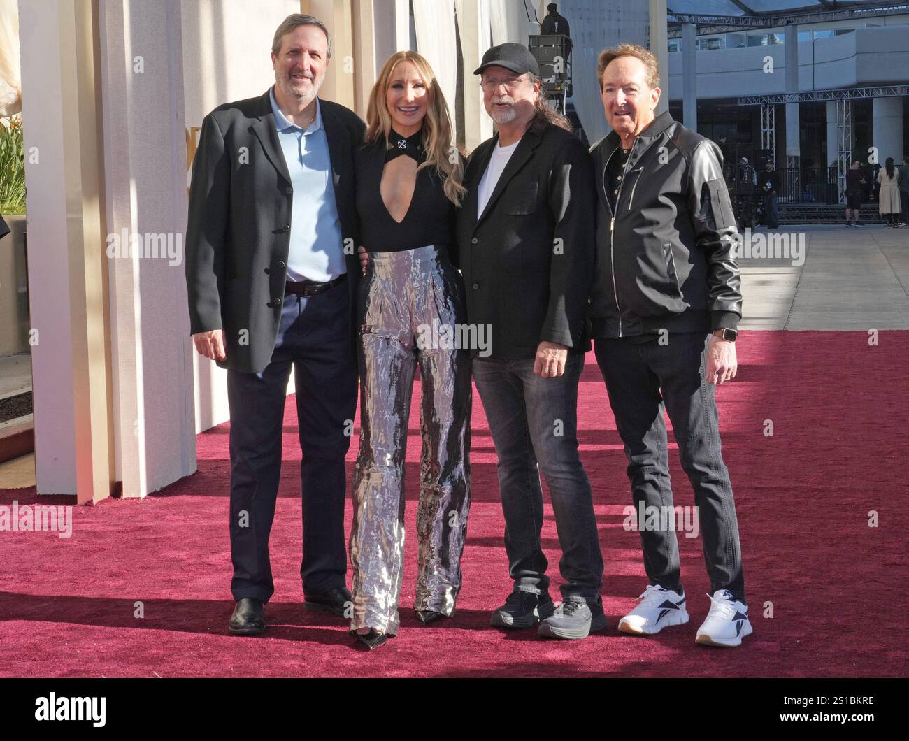 (L-R) Ricky Kirshner, Nikki Glaser, Glenn Weiss and Barry Adelman at ...