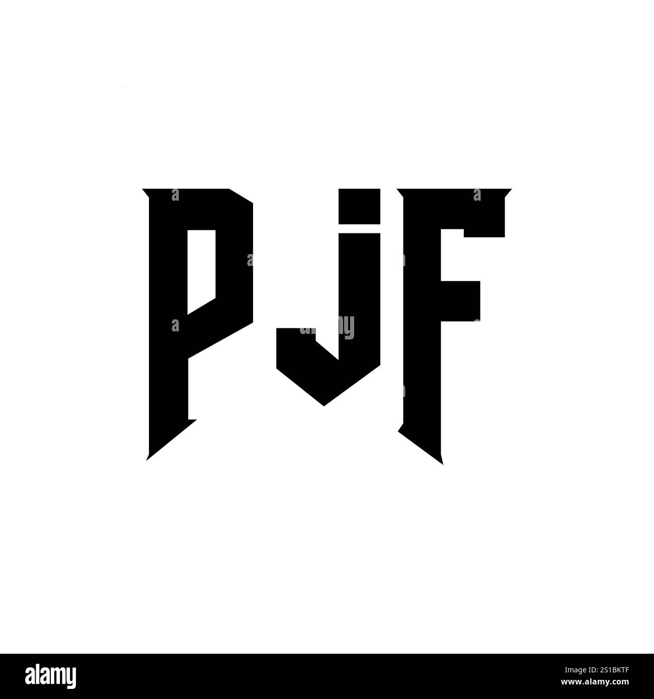 PJF letter logo design for technology company. PJF logo design black ...