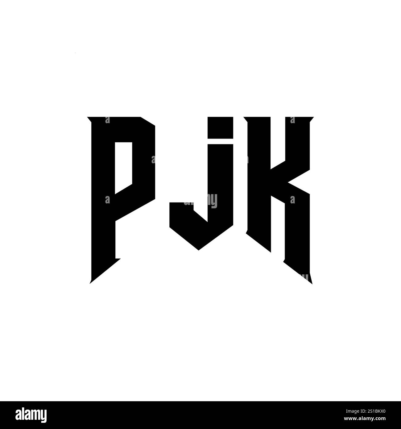 PJK letter logo design for technology company. PJK logo design black ...