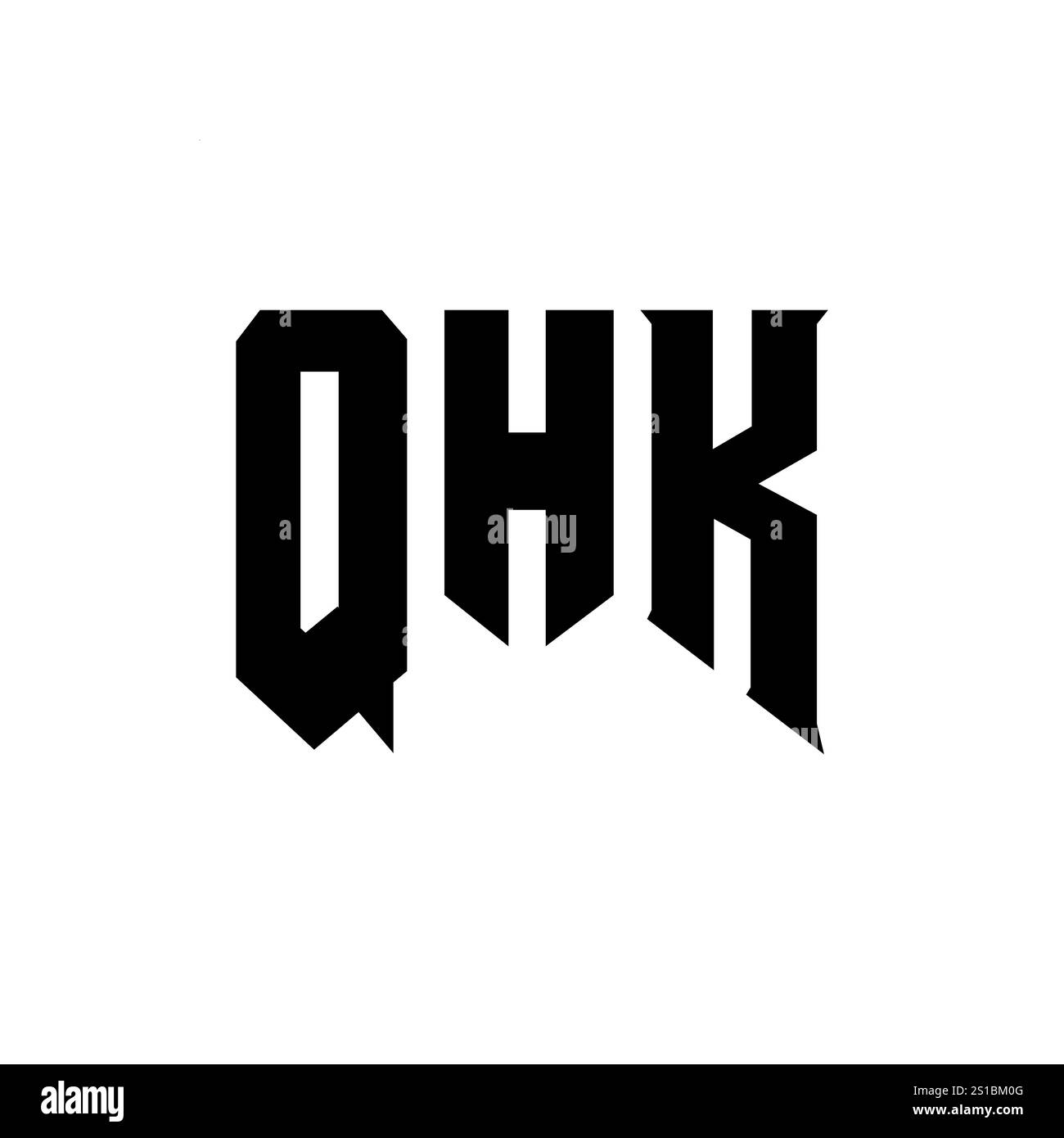 QHK letter logo design for technology company. QHK logo design black ...