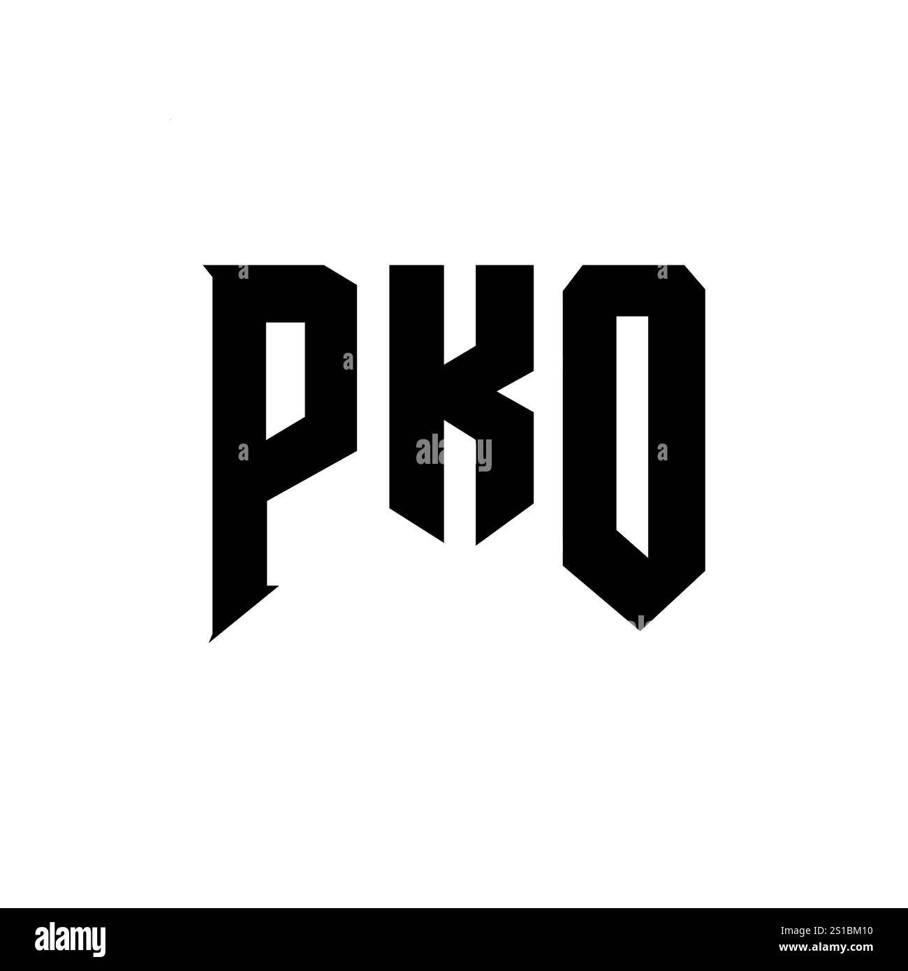 PKO letter logo design for technology company. PKO logo design black ...