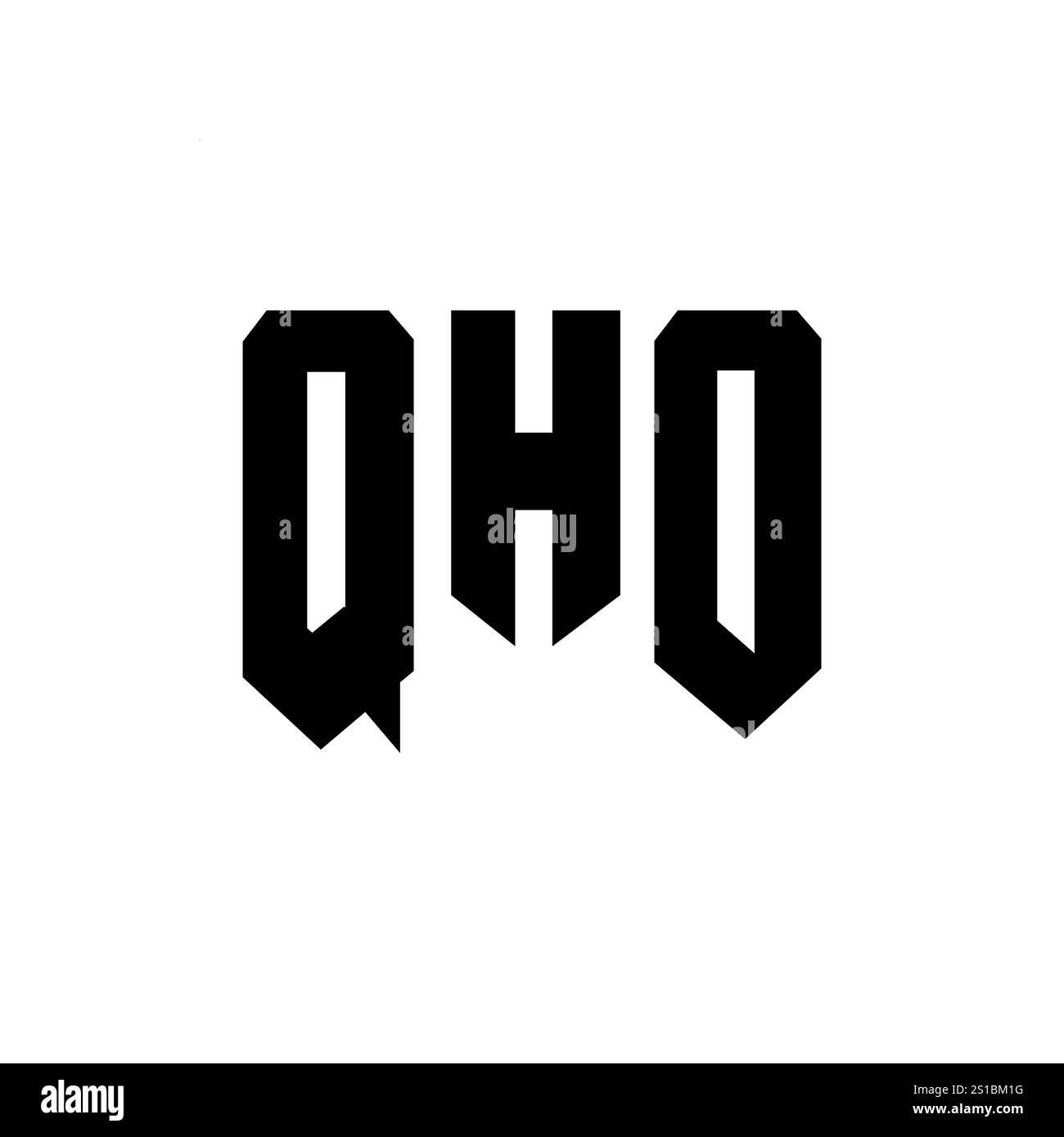 QHO letter logo design for technology company. QHO logo design black ...