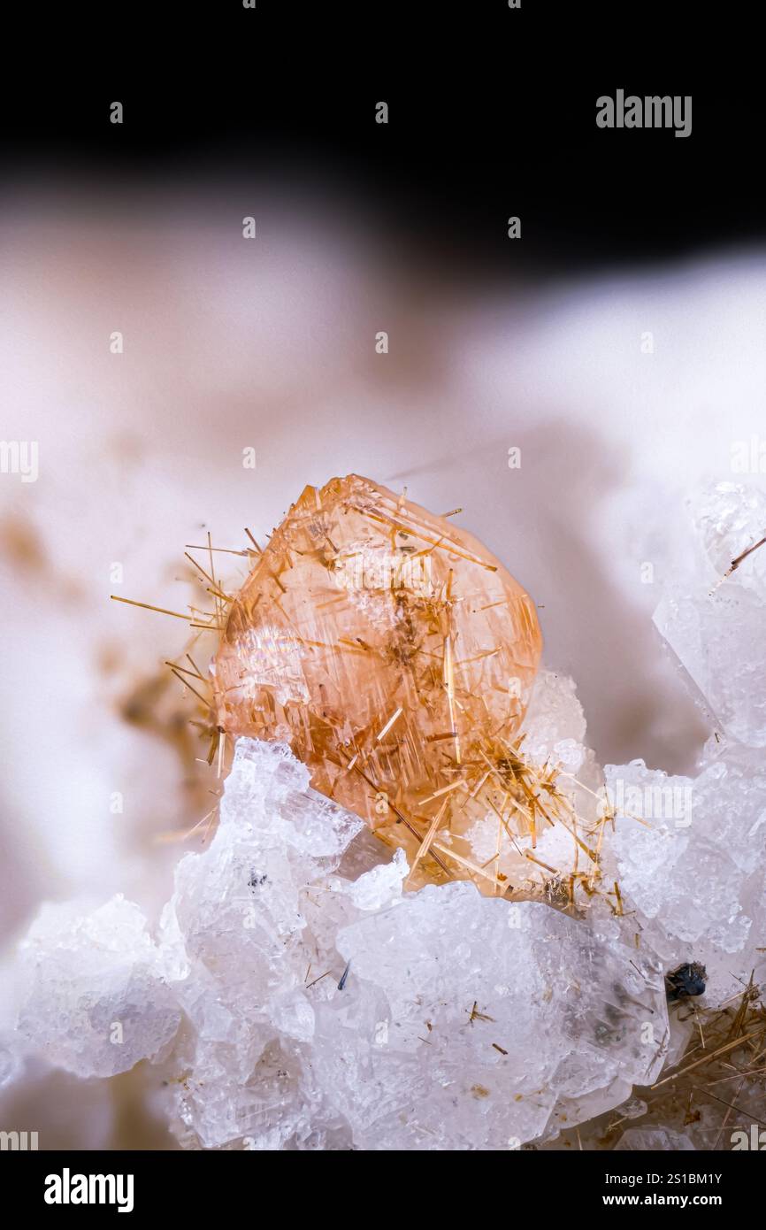 Monazite crystal with rutile spike. Specimen from Iselle Quarry ...