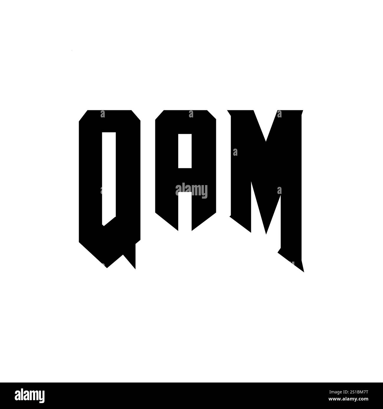 QAM letter logo design for technology company. QAM logo design black ...