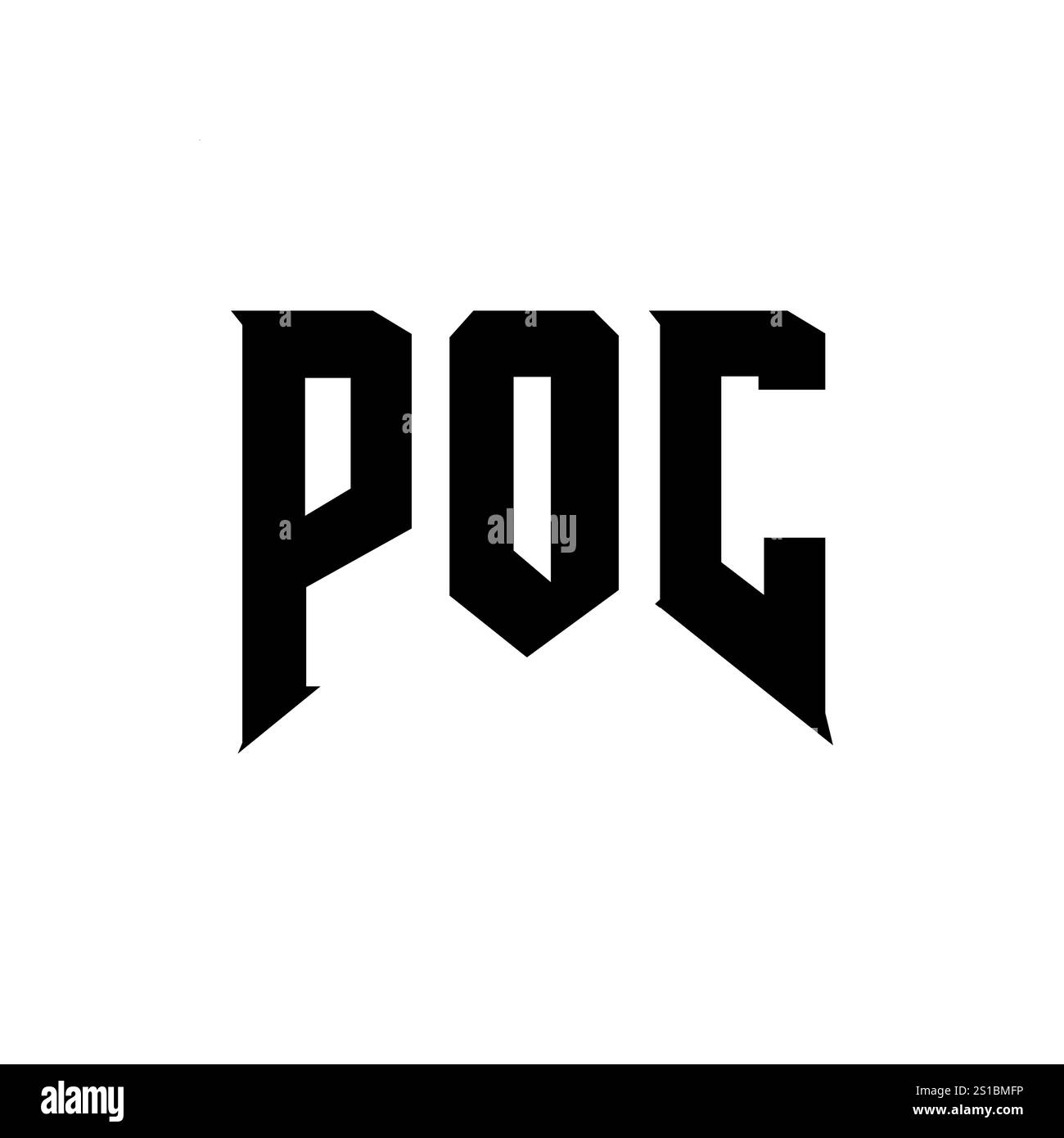 POC letter logo design for technology company. POC logo design black ...