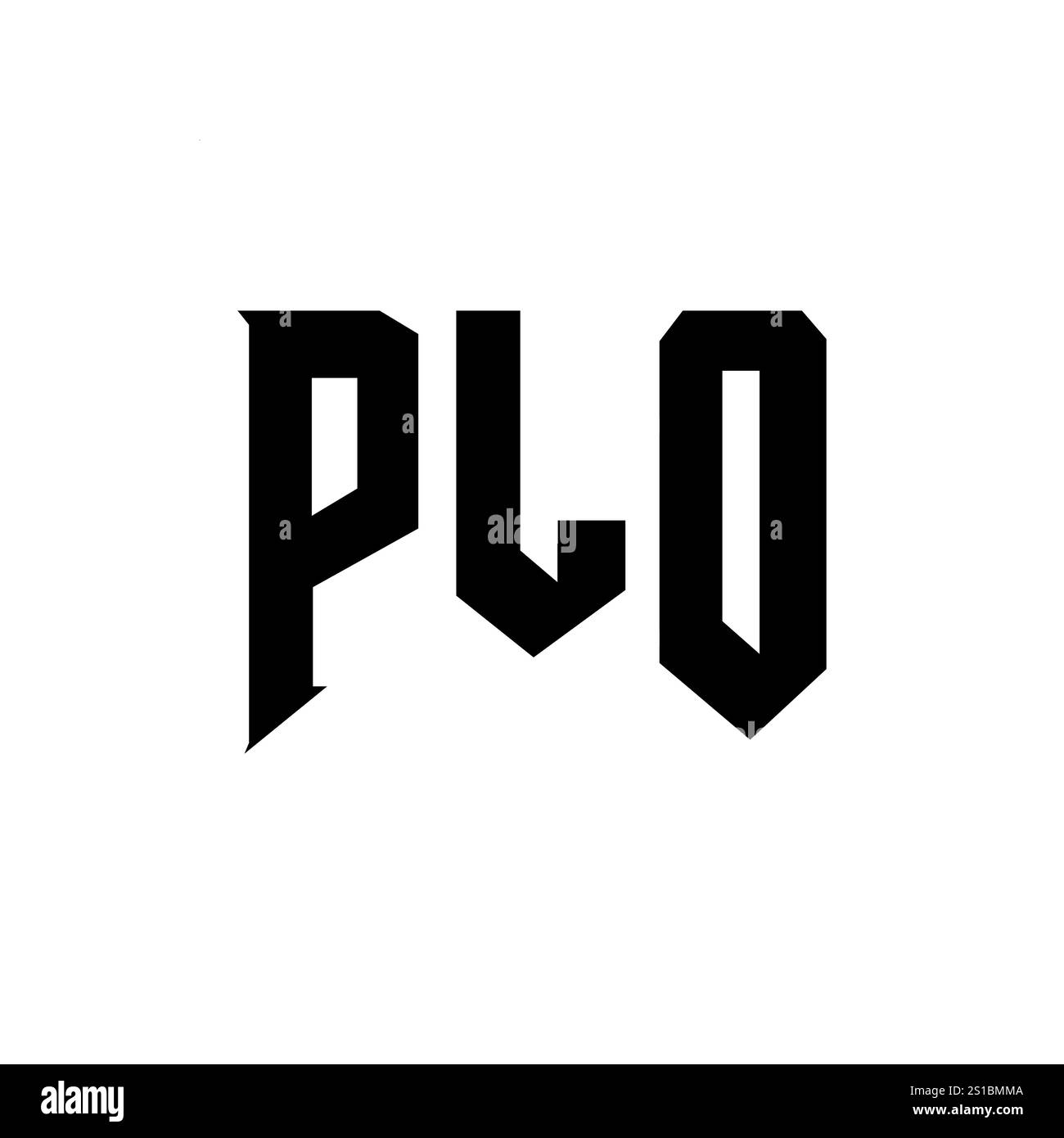 PLO letter logo design for technology company. PLO logo design black ...