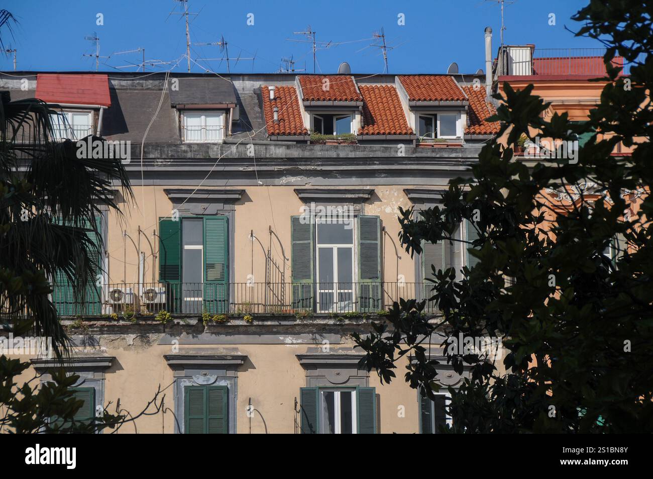 Typical Neapolitan architecture in Piazza Carità on Via Toledo Stock ...