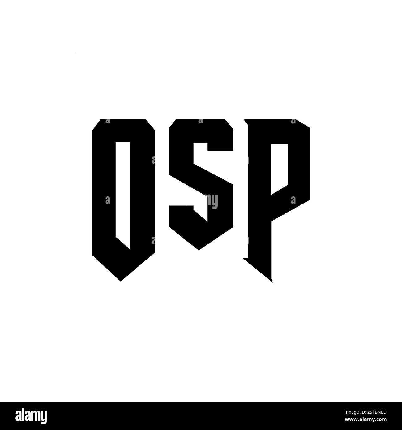 OSP letter logo design for technology company. OSP logo design black and white color combination ...