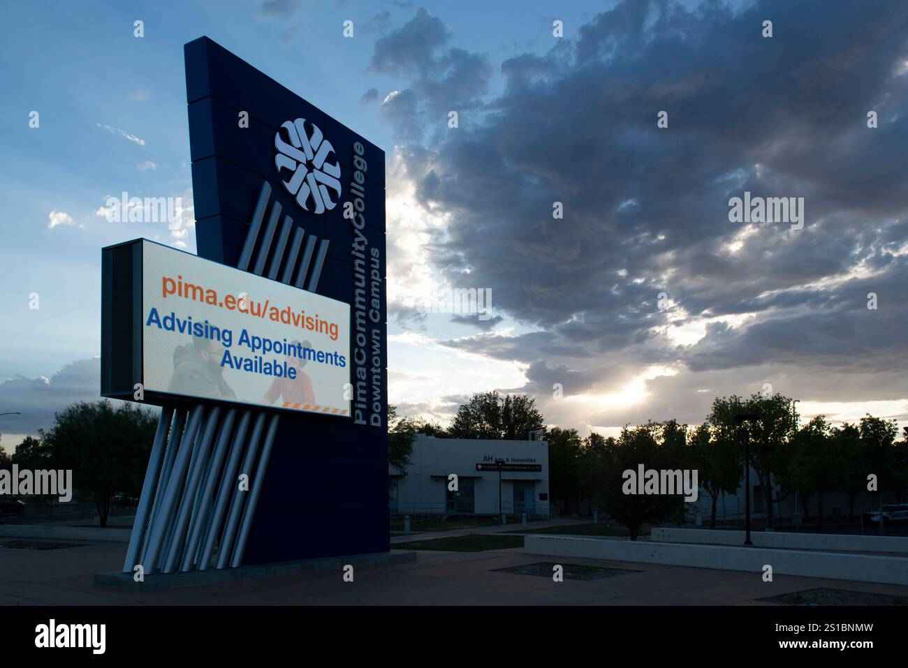 Pima Community College, downtown Campus, Tucson Arizona sign Stock ...