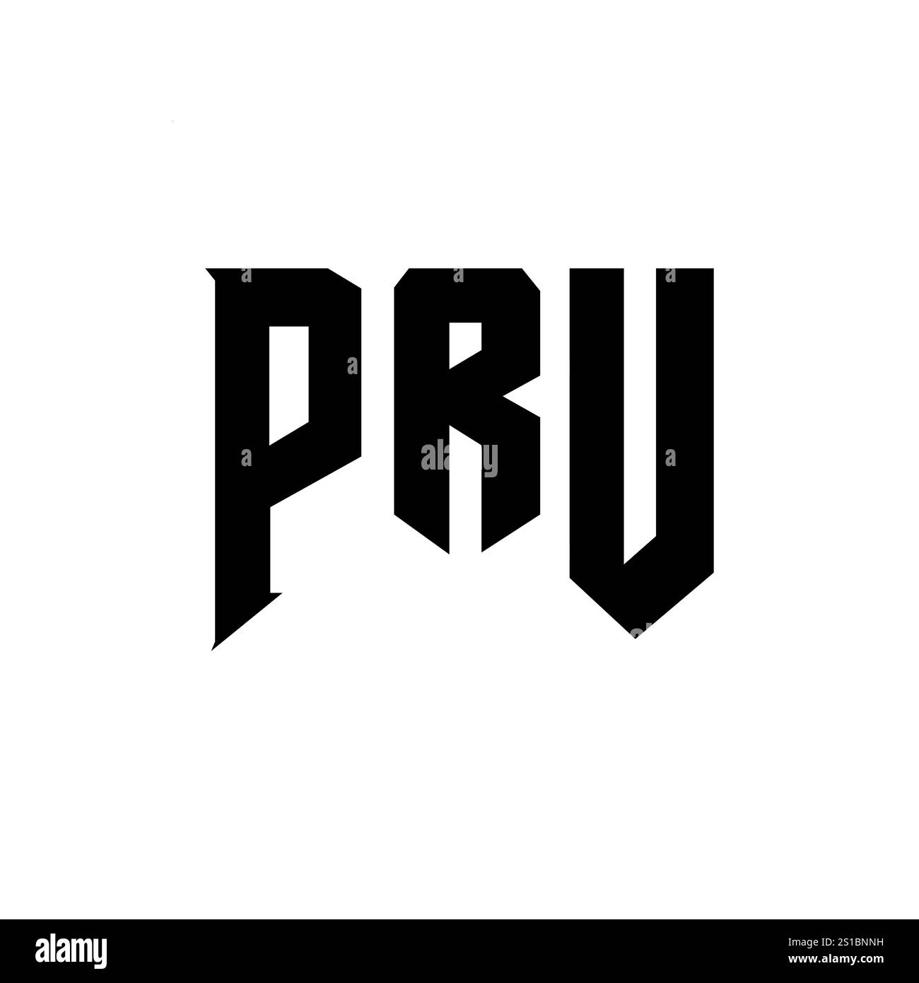 PRU letter logo design for technology company. PRU logo design black ...