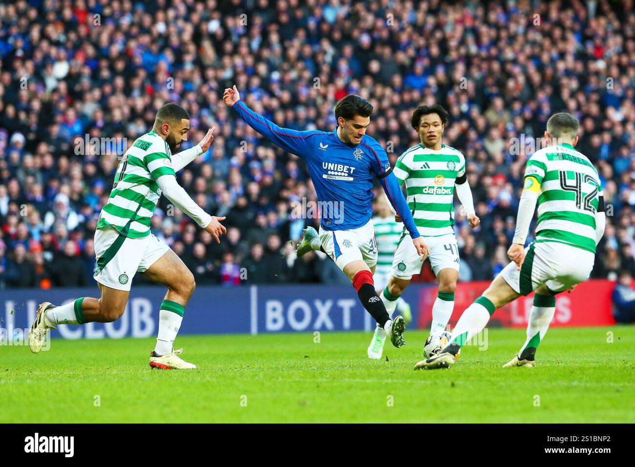 Glasgow, UK. 02nd Jan, 2025. Rangers played Celtic at Ibrox, Glasgow ...